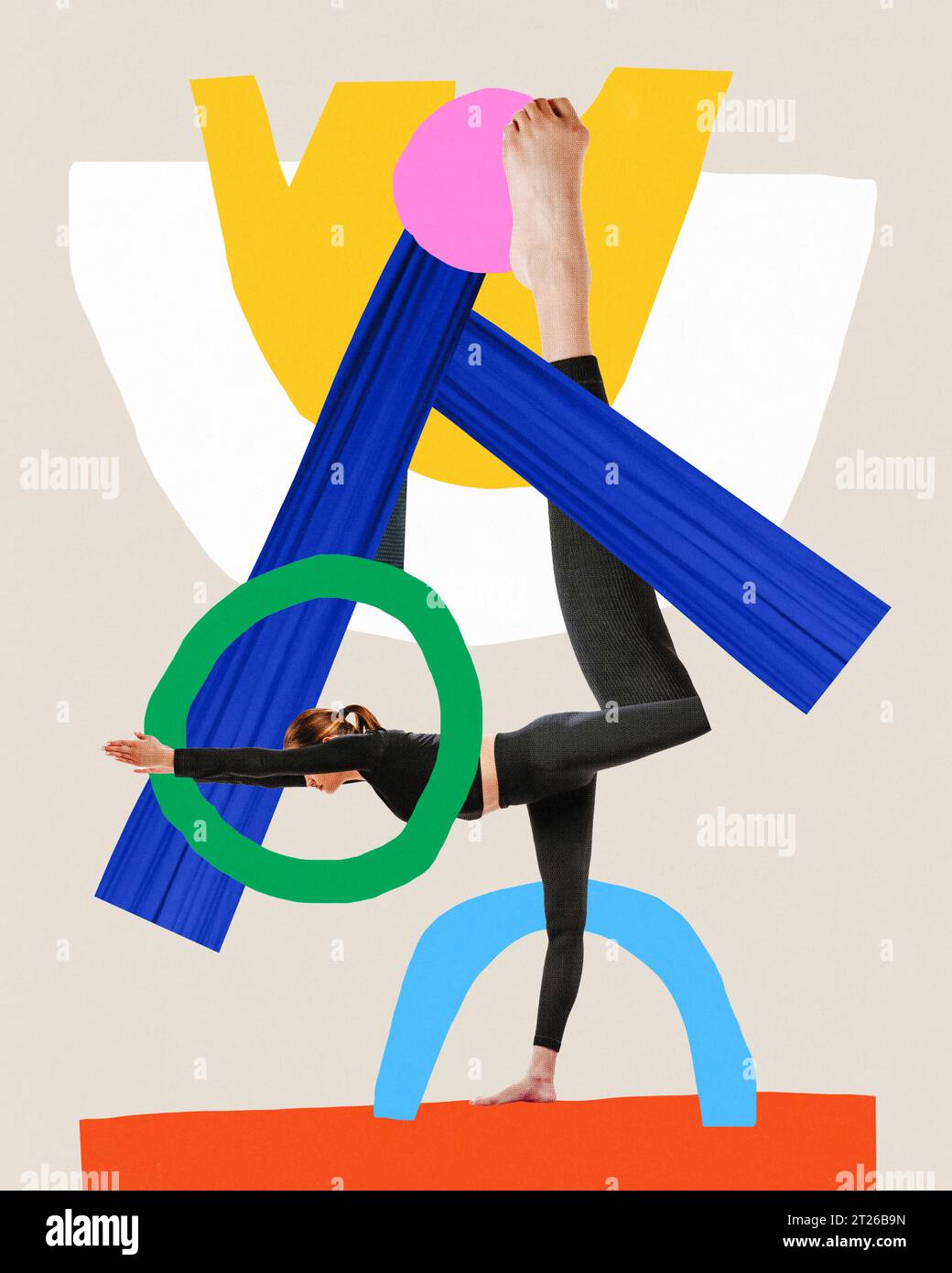 Poster. Contemporary art collage. Modern creative artwork. Young ...