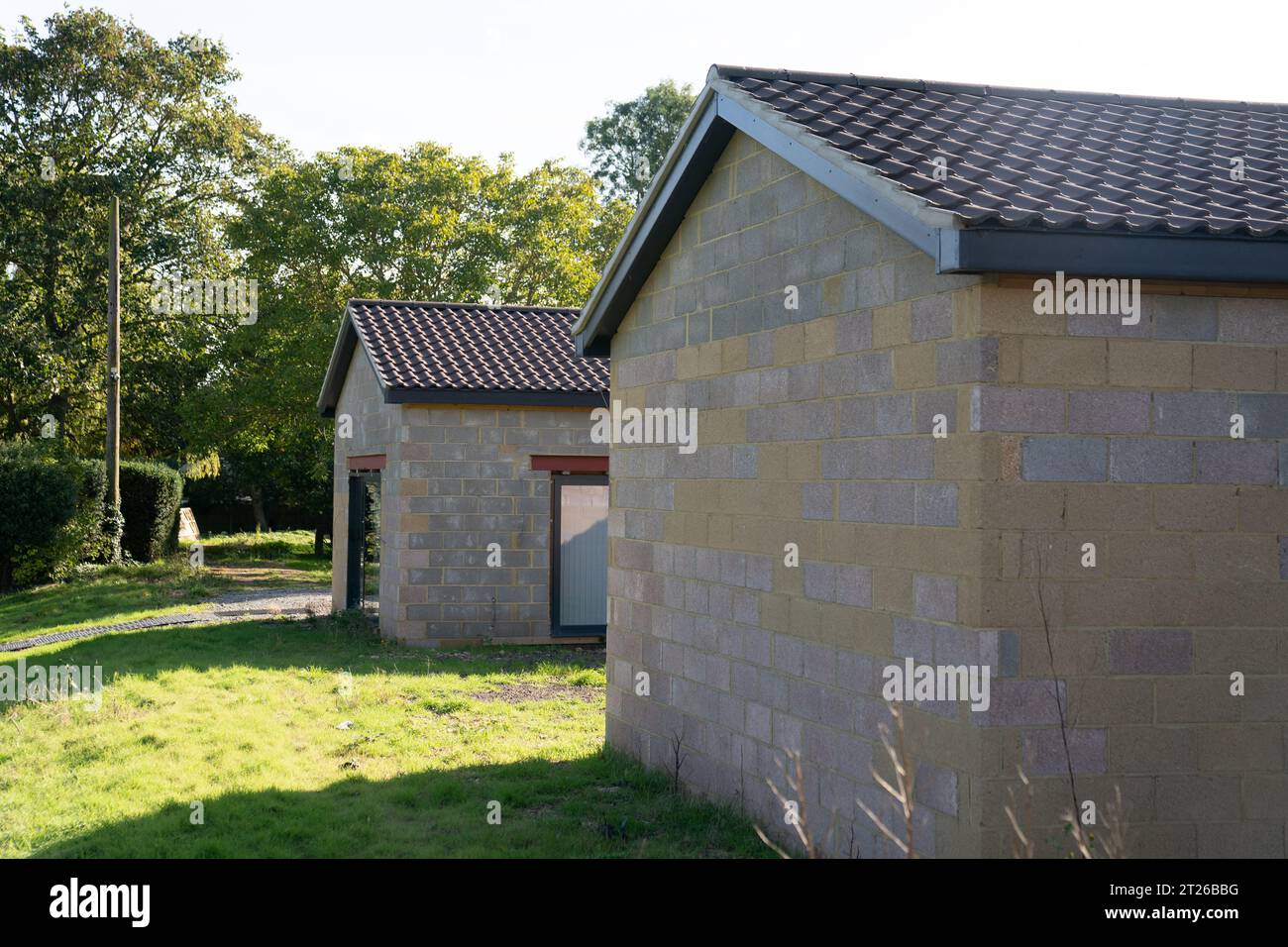 A view of the unauthorised spa pool block at the home of Hannah Ingram ...