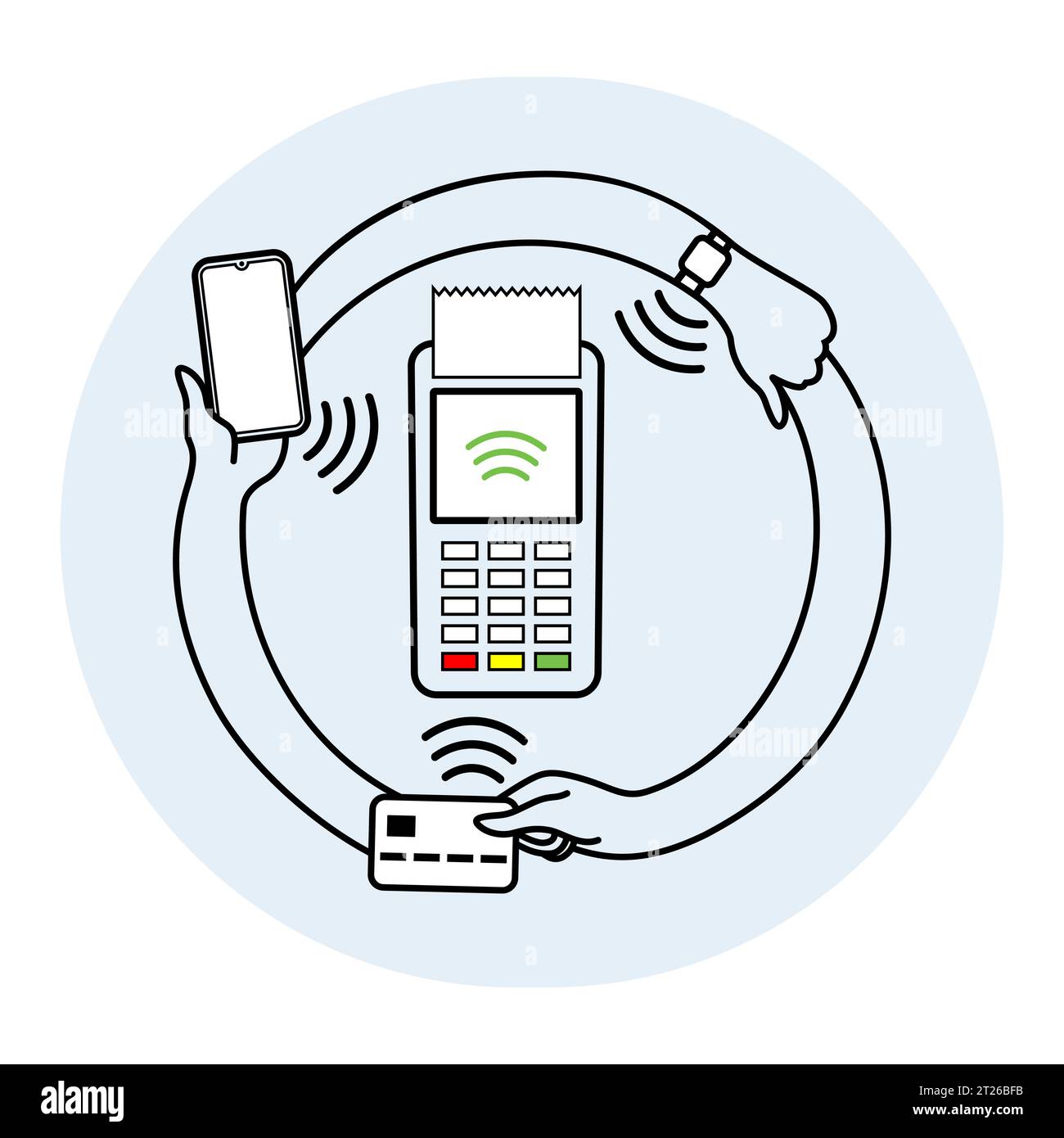 Paying electronic smart phone Stock Vector Images - Alamy