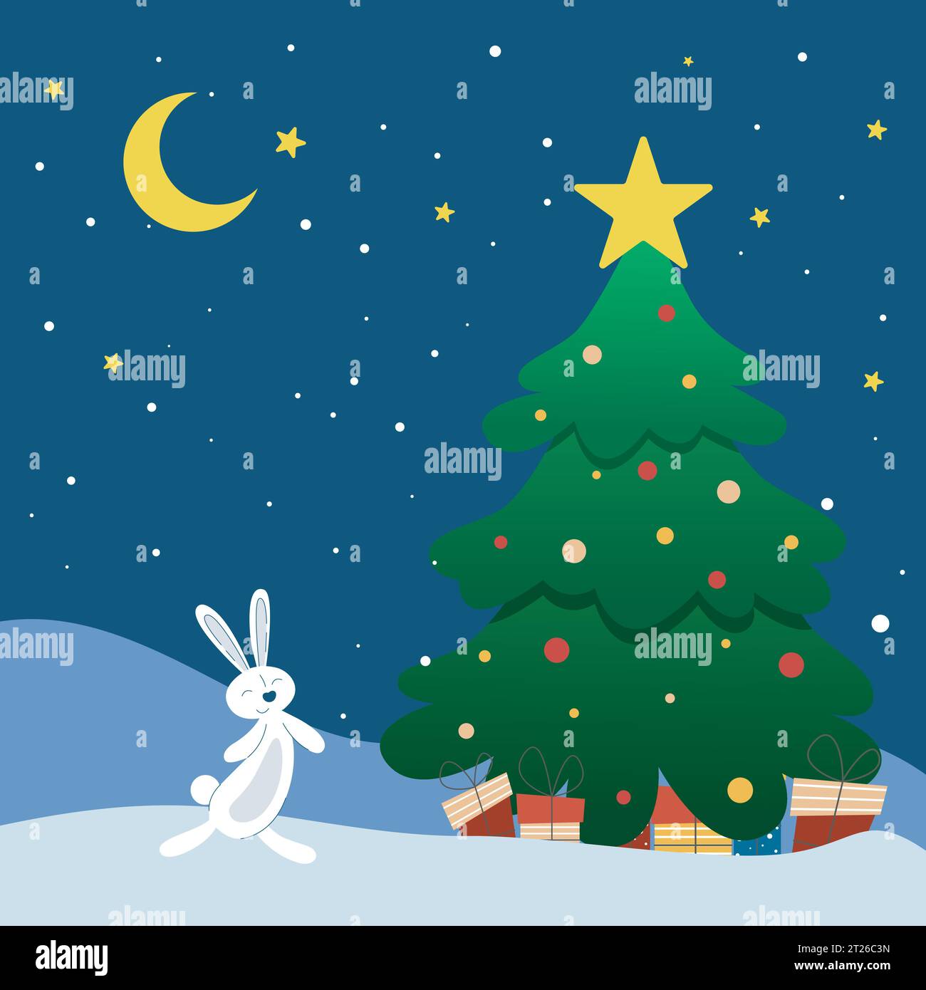 Gift christmas eve in Stock Vector Images - Alamy