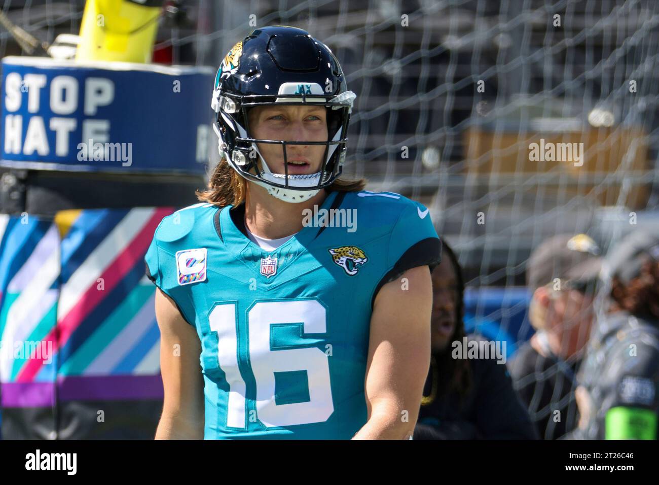 Jacksonville Jaguars quarterback Trevor Lawrence (16) during a NFL ...