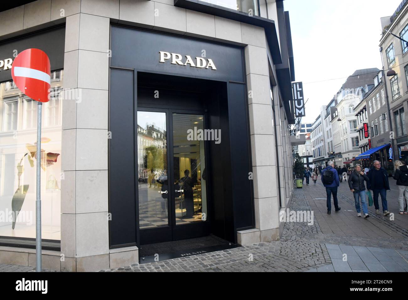 Copenhagen, Denmark /17 October. 2023/.Prada store on stroeget in ...
