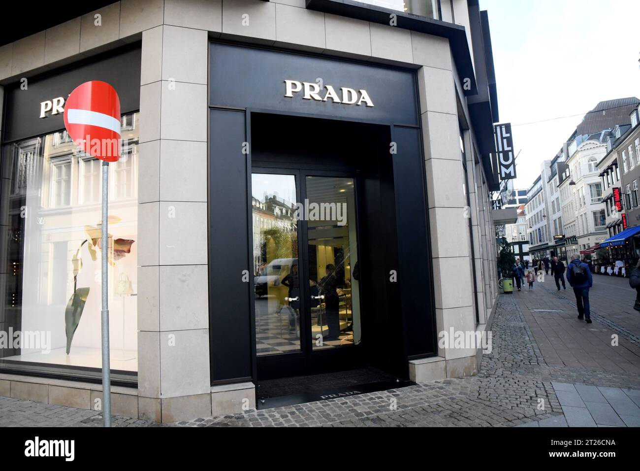 Copenhagen, Denmark /17 October. 2023/.Prada store on stroeget in ...