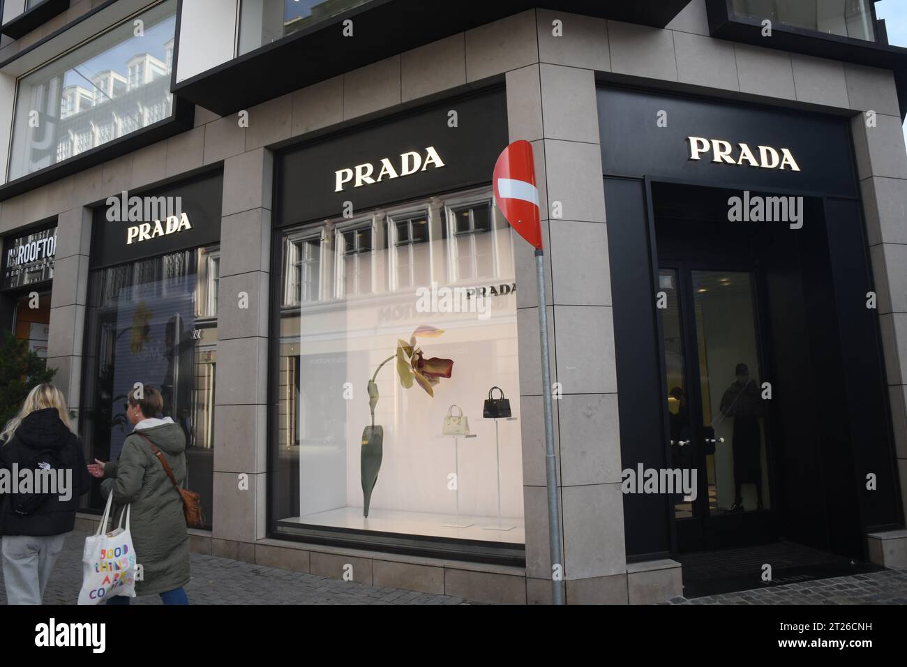 Copenhagen, Denmark /17 October. 2023/.Prada store on stroeget in ...