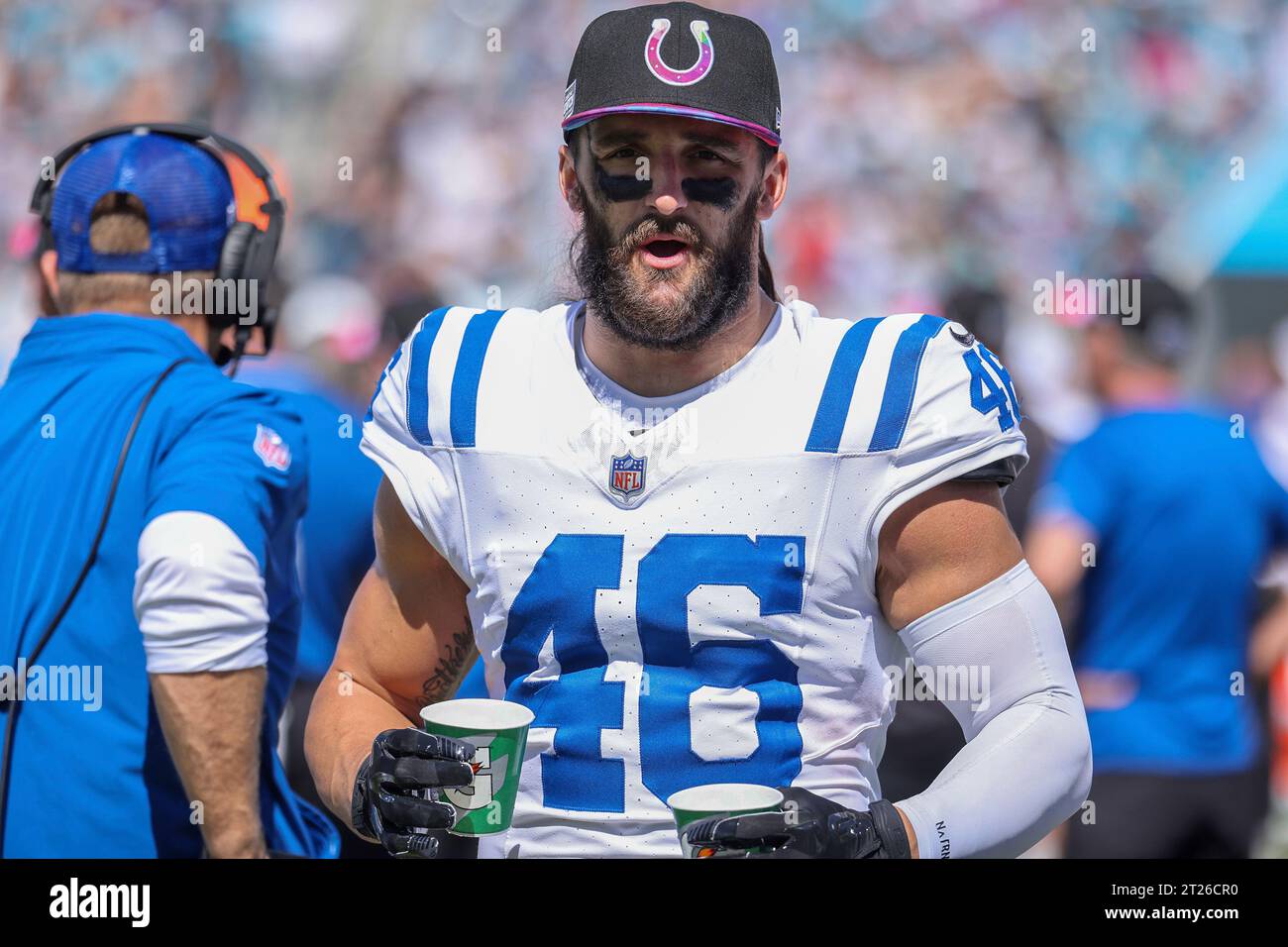 Indianapolis Colts long snapper Luke Rhodes (46) during a NFL football game at EverBank Stadium ...