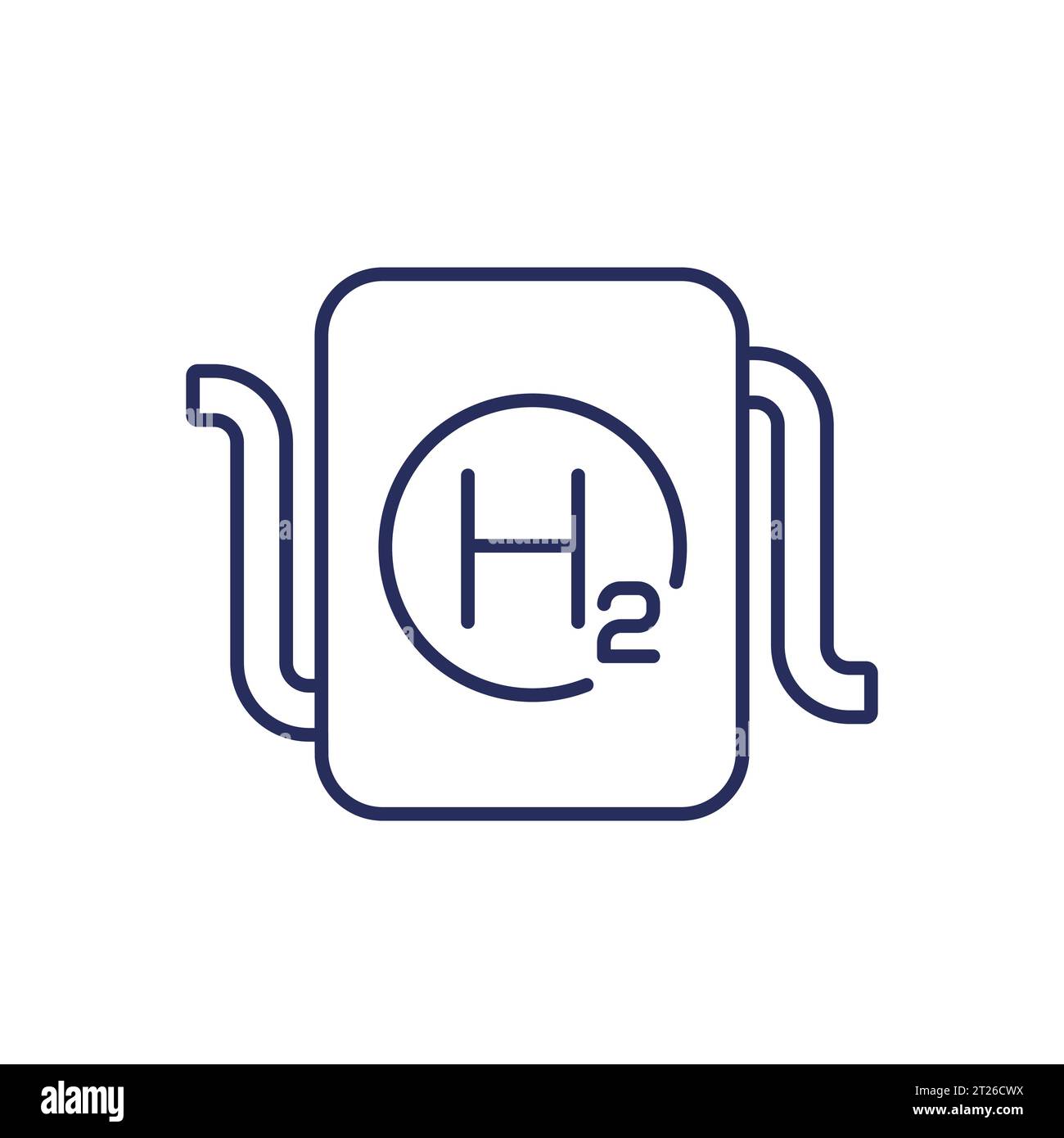 hydrogen power system icon, h2 energy source Stock Vector Image & Art ...