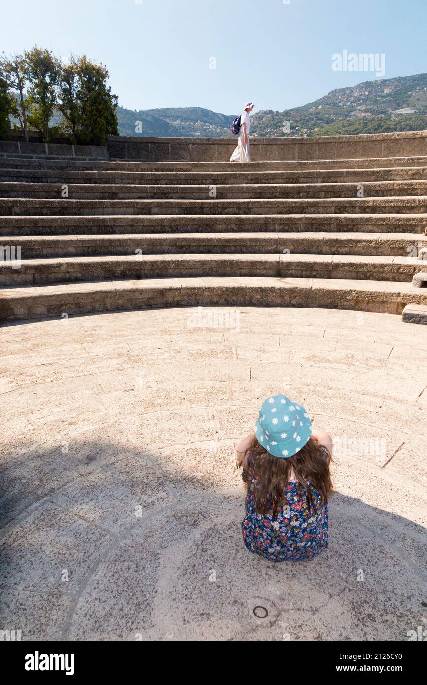 Tourist family, mum and children daughter, view the Fort Antoine ...