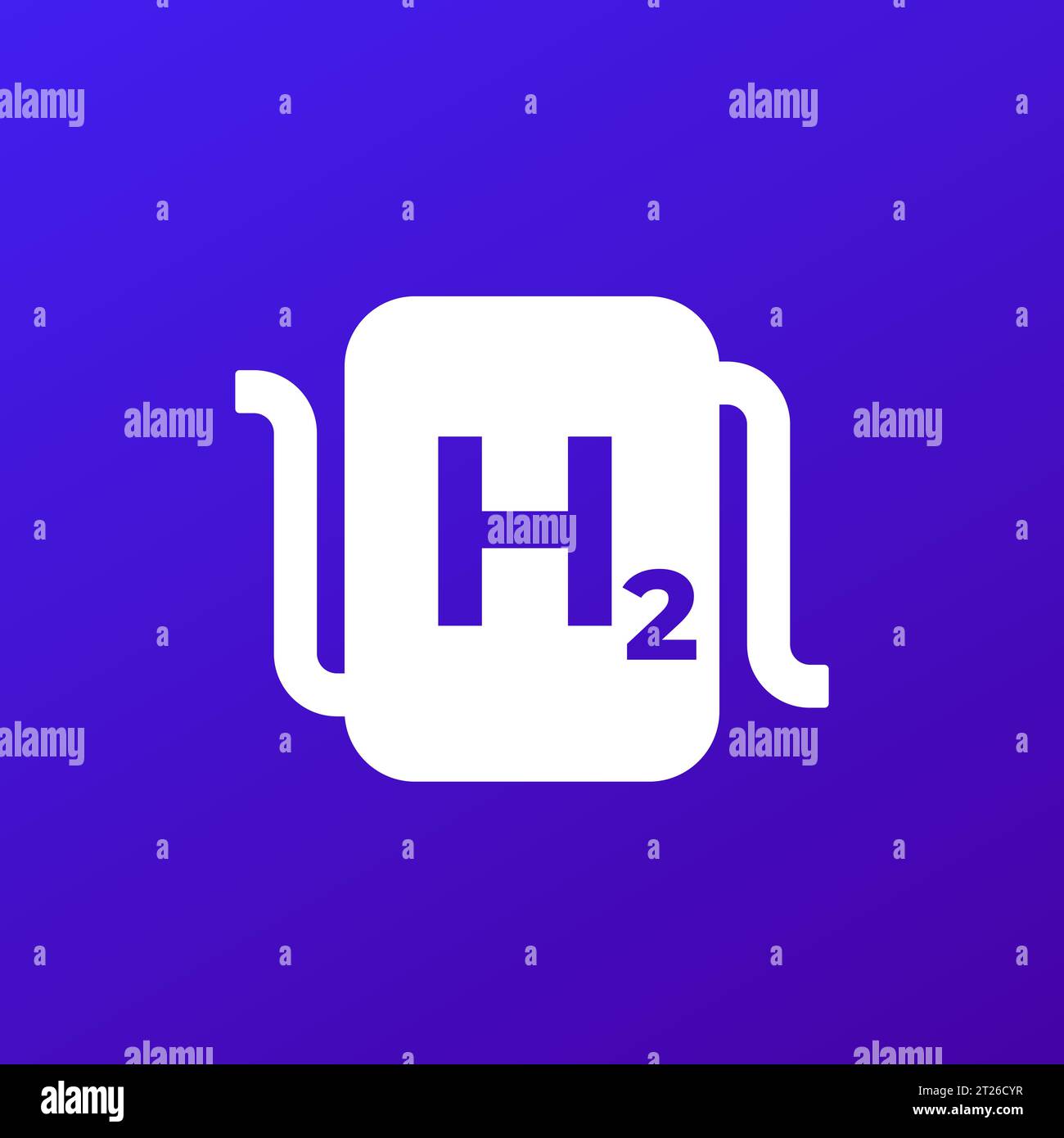 hydrogen power system icon, h2 energy source Stock Vector Image & Art ...