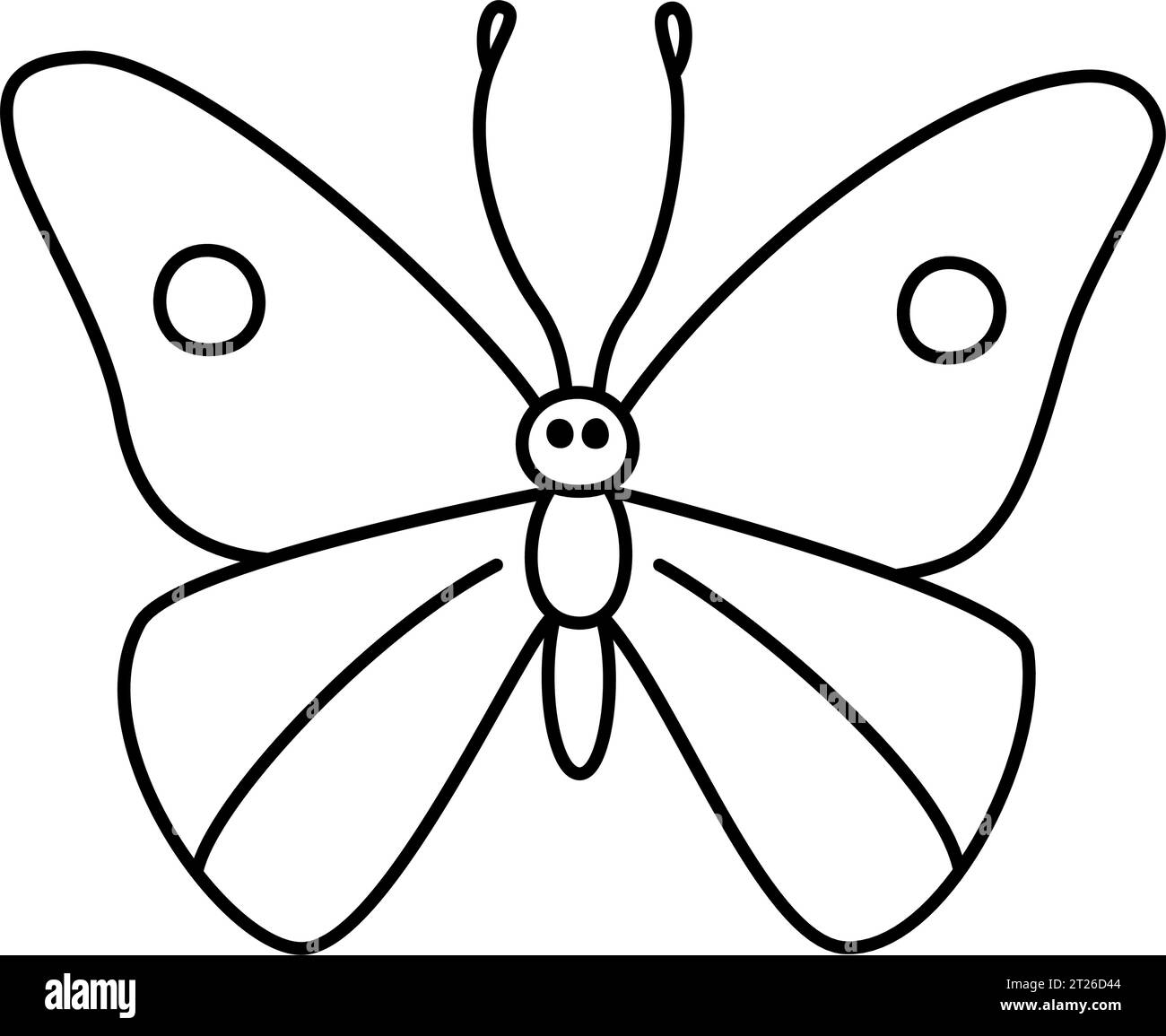 Butterfly - Isolated Black Line Drawing used for Modern Icons, Minimal ...