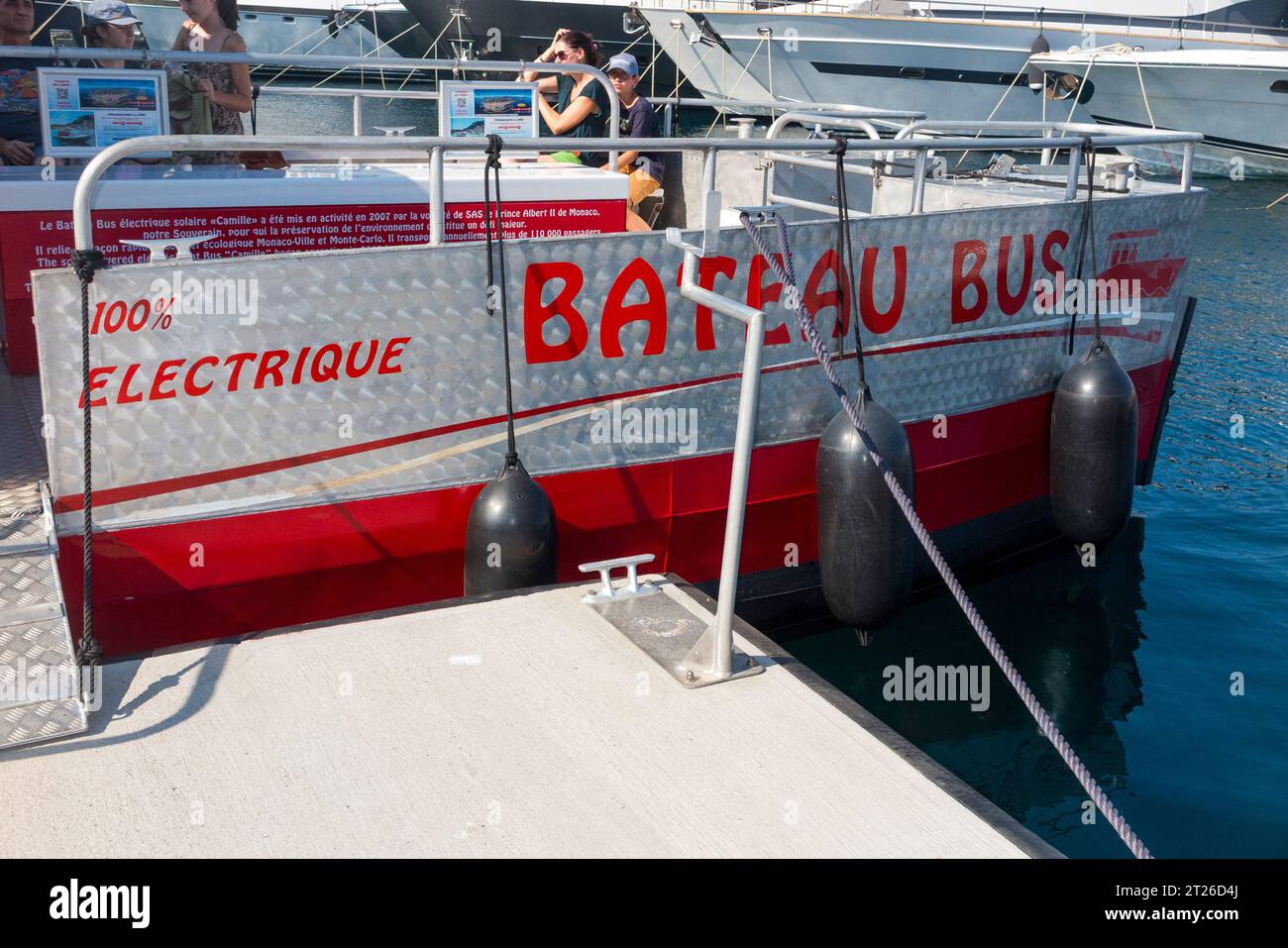 Bateau bus / 100% electric solar power water boat which crosses Monaco ...
