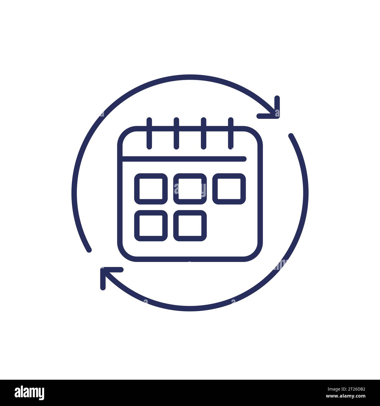 monthly subscription auto-renewal line icon Stock Vector Image & Art ...