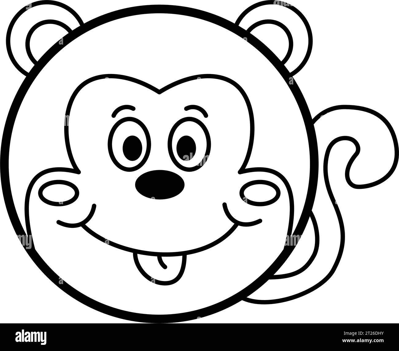 Monkey - Curious Animal Face with a Mischievous Grin for Adding a ...