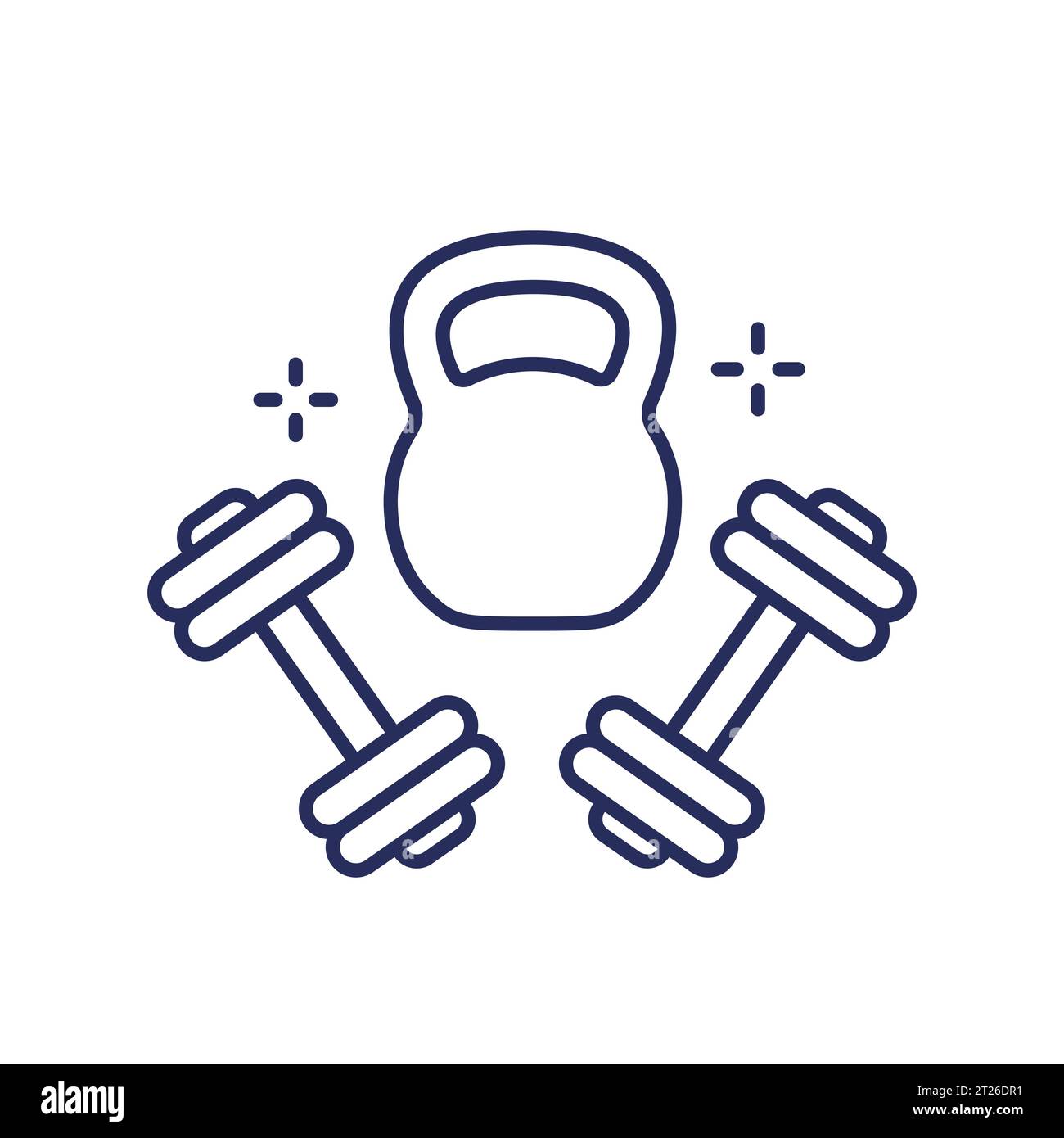 Outline kettlebell weight fitness gym Cut Out Stock Images & Pictures ...