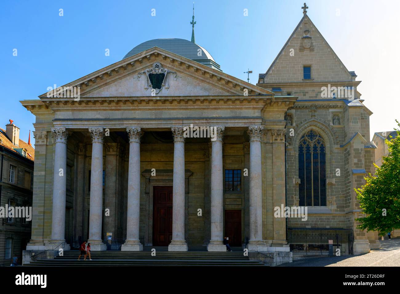 Saint Pierre Cathedral in Geneva, canton of Geneve, Switzerland was ...