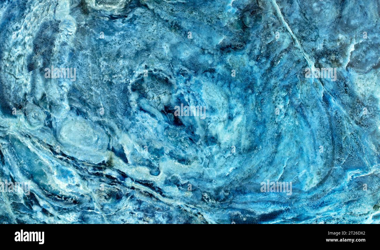 Surface of beautiful decorative stone, natural abstract pattern of blue ...