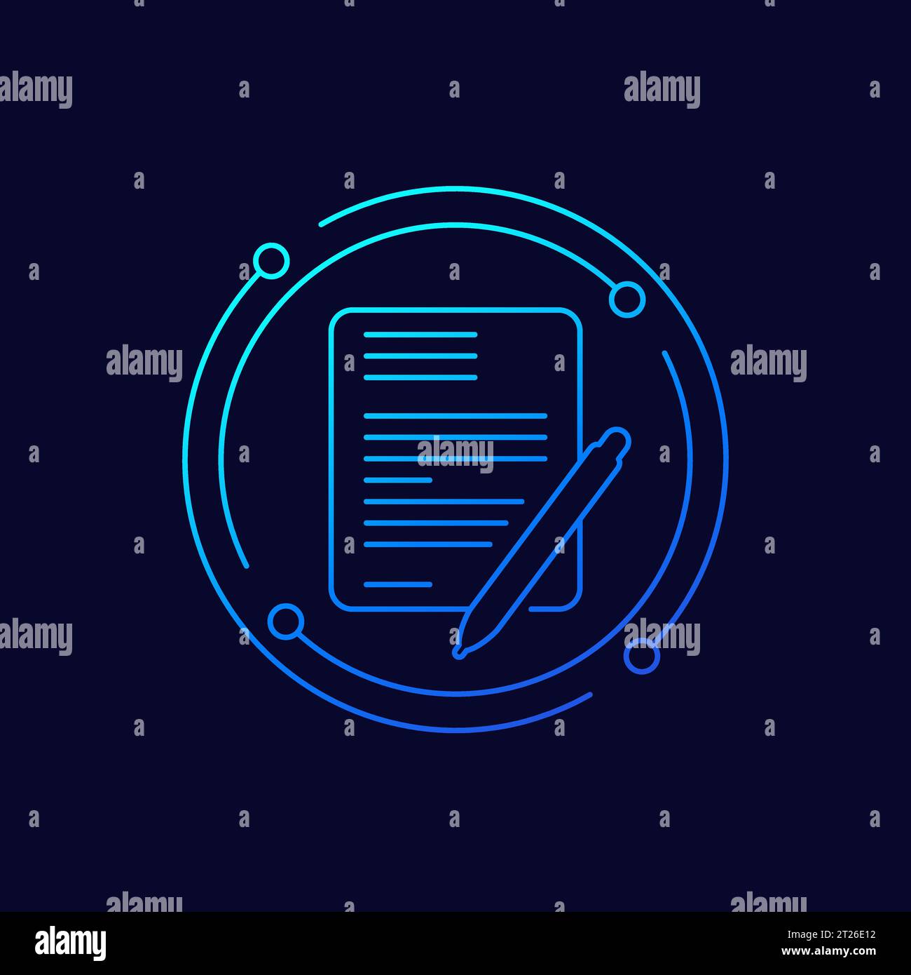 Will icon, linear vector design Stock Vector Image & Art - Alamy