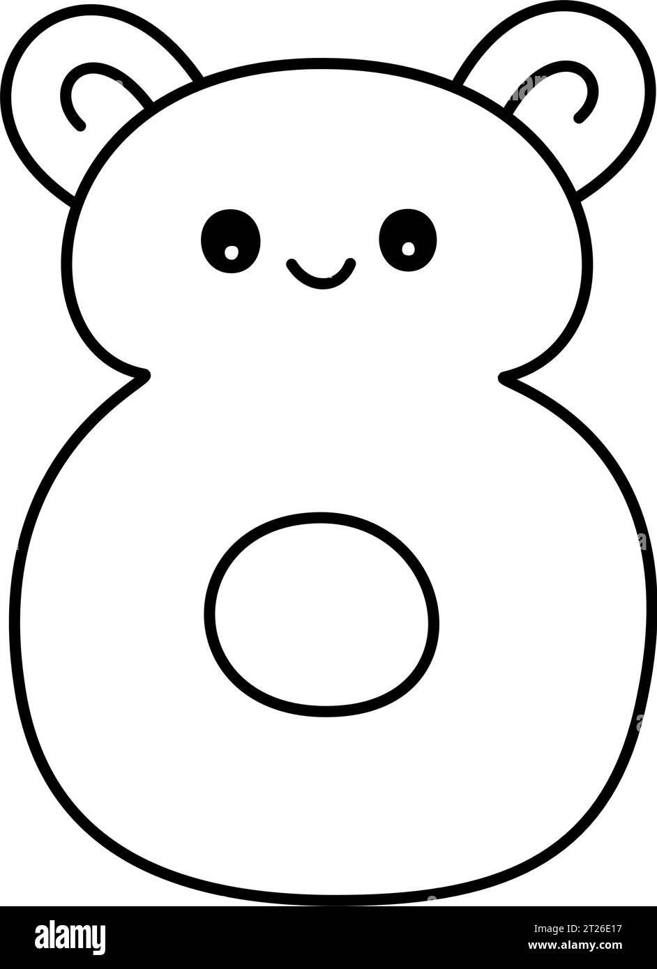 Eight - Outline Shape Number 8 Digit Mathematical Operation Signs under ...