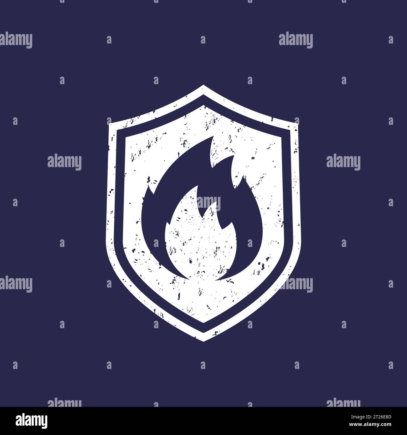 Fire protection icon, shield and flame vector sign Stock Vector Image ...
