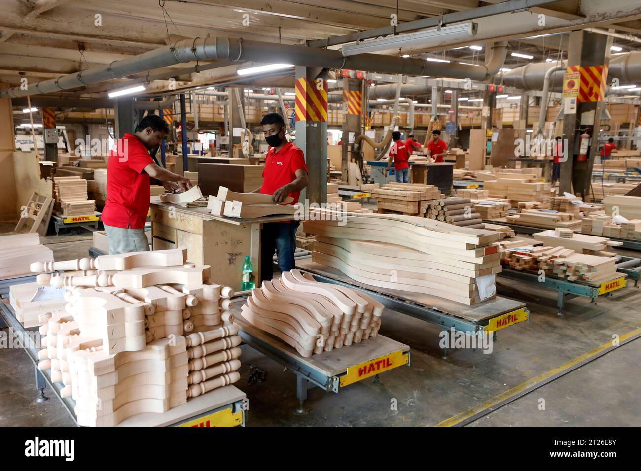 Dhaka, Bangladesh - May 28, 2023: Workers are making different types of ...
