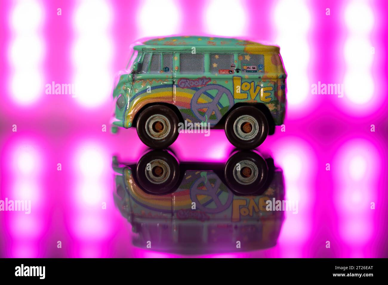 Madrid, Spain; 09-30-2023: Toy car called Fillmore from the famous ...