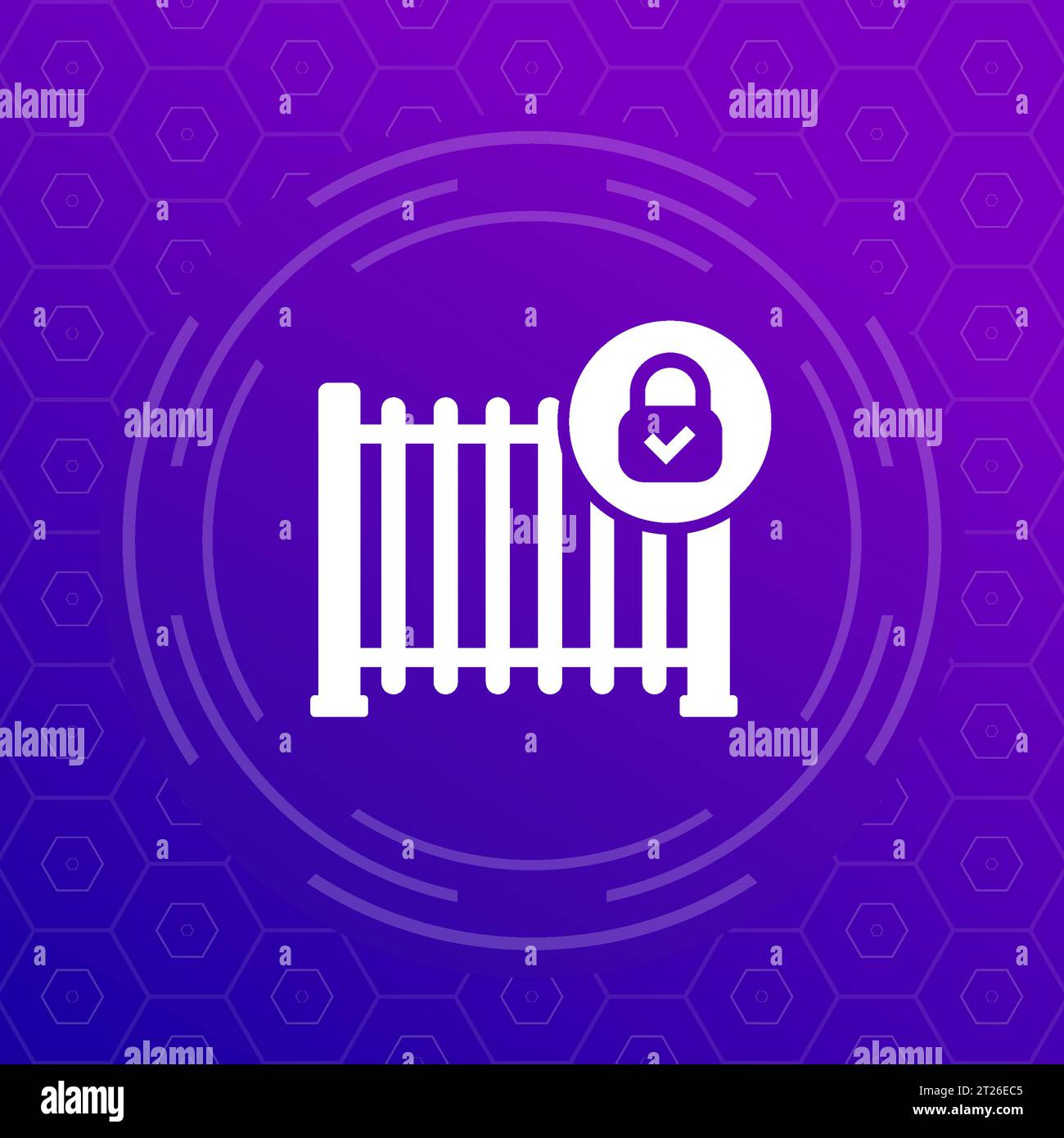 automatic gate locked icon, vector pictogram Stock Vector Image & Art ...