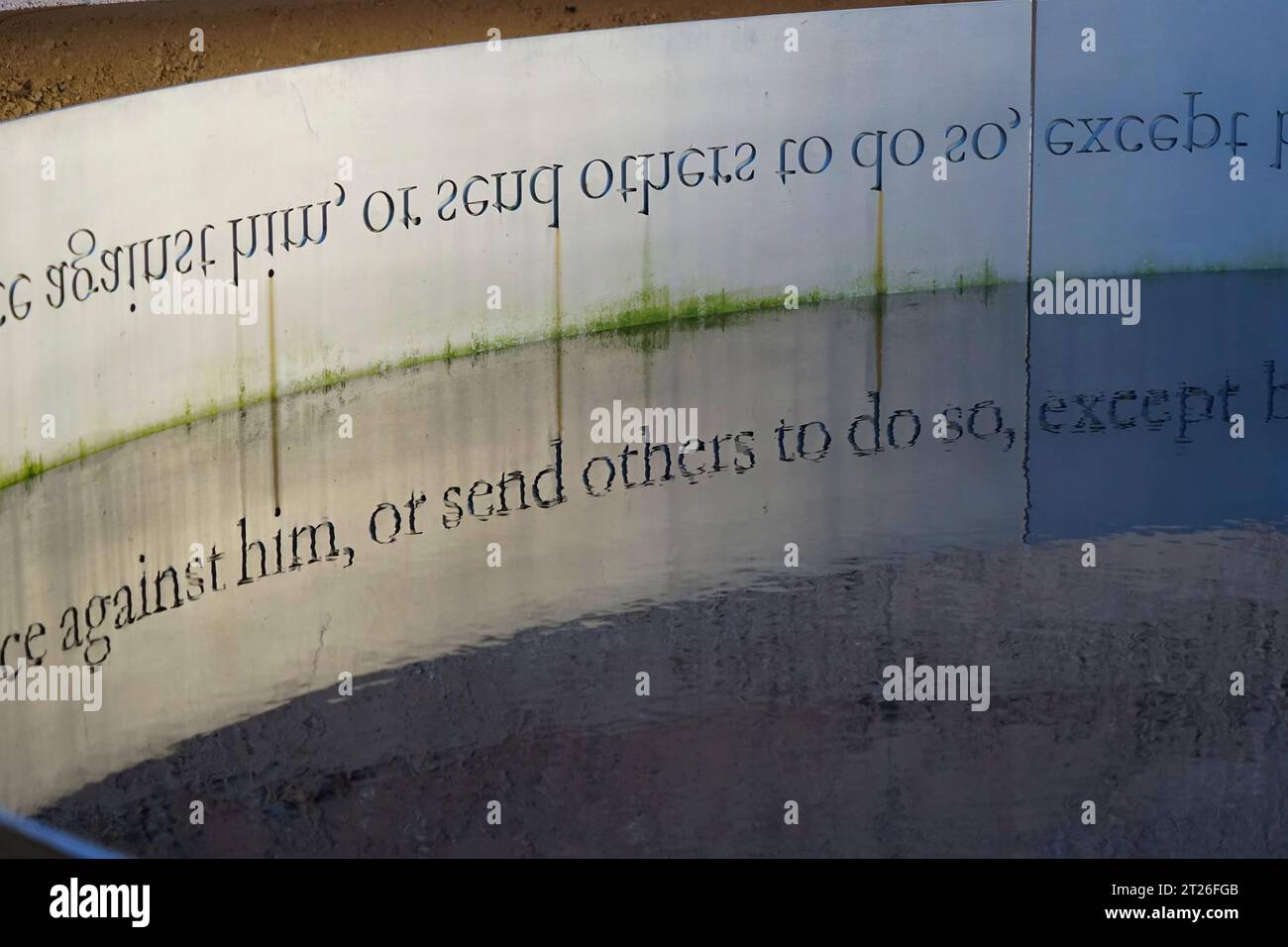 View of 'Writ in Water' at Runnymede Stock Photo - Alamy