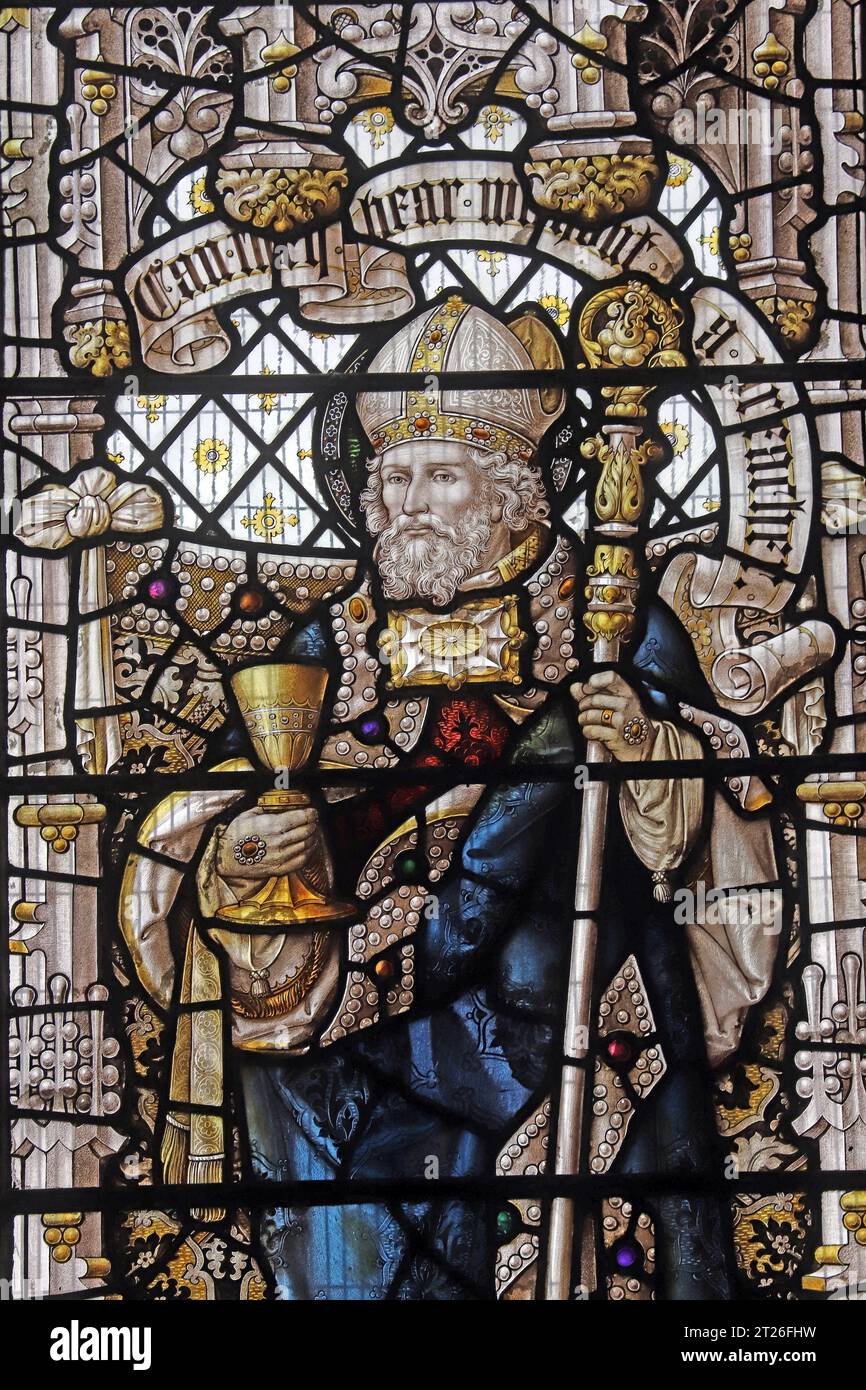 Stained glass window by Percy Bacon depicting Saint Richard, St Mary ...