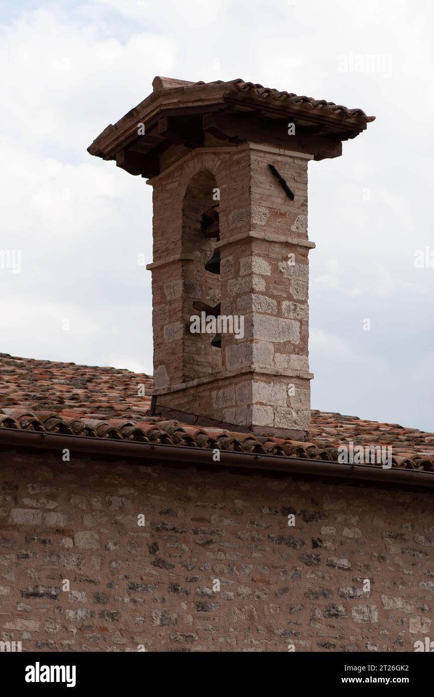A old restored chimney of a little house Stock Photo - Alamy