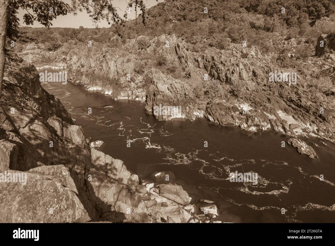 GREAT FALLS PARK, VIRGINIA, USA - Mather Gorge, Potomac River at Great ...