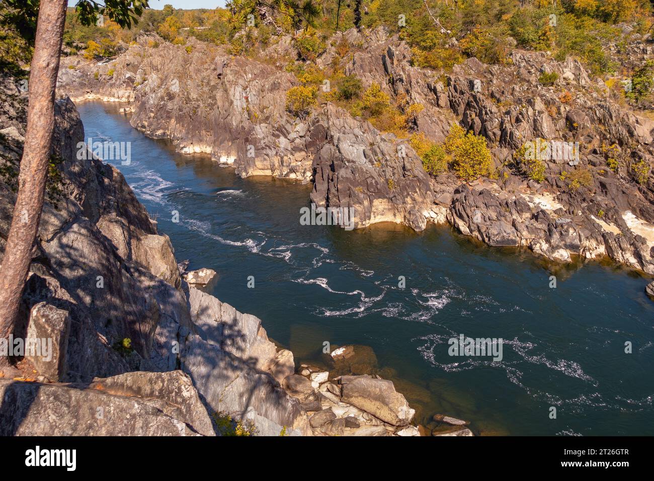 GREAT FALLS PARK, VIRGINIA, USA - Mather Gorge, Potomac River at Great ...