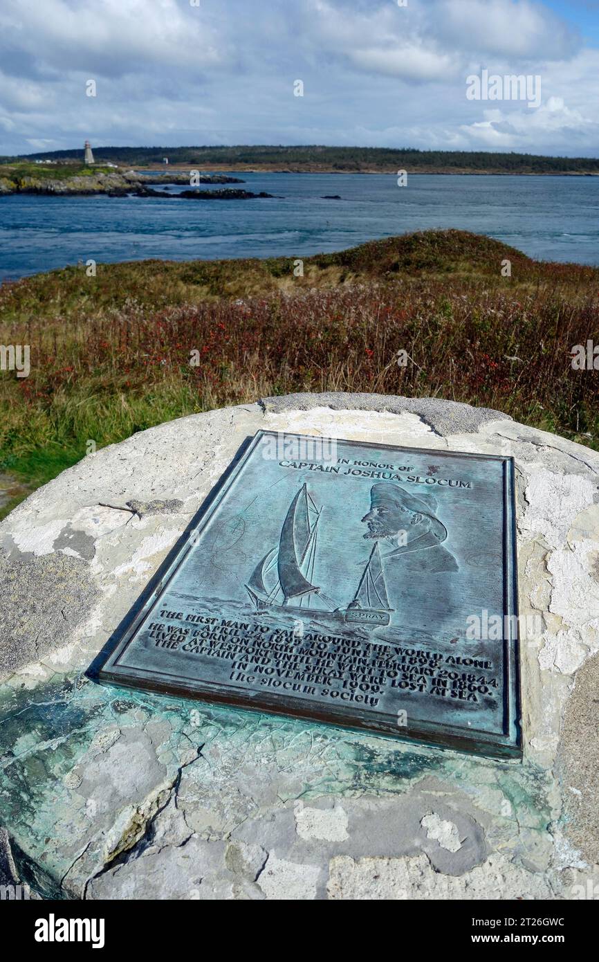 Plaque commemorating joshua slocum hi-res stock photography and images ...