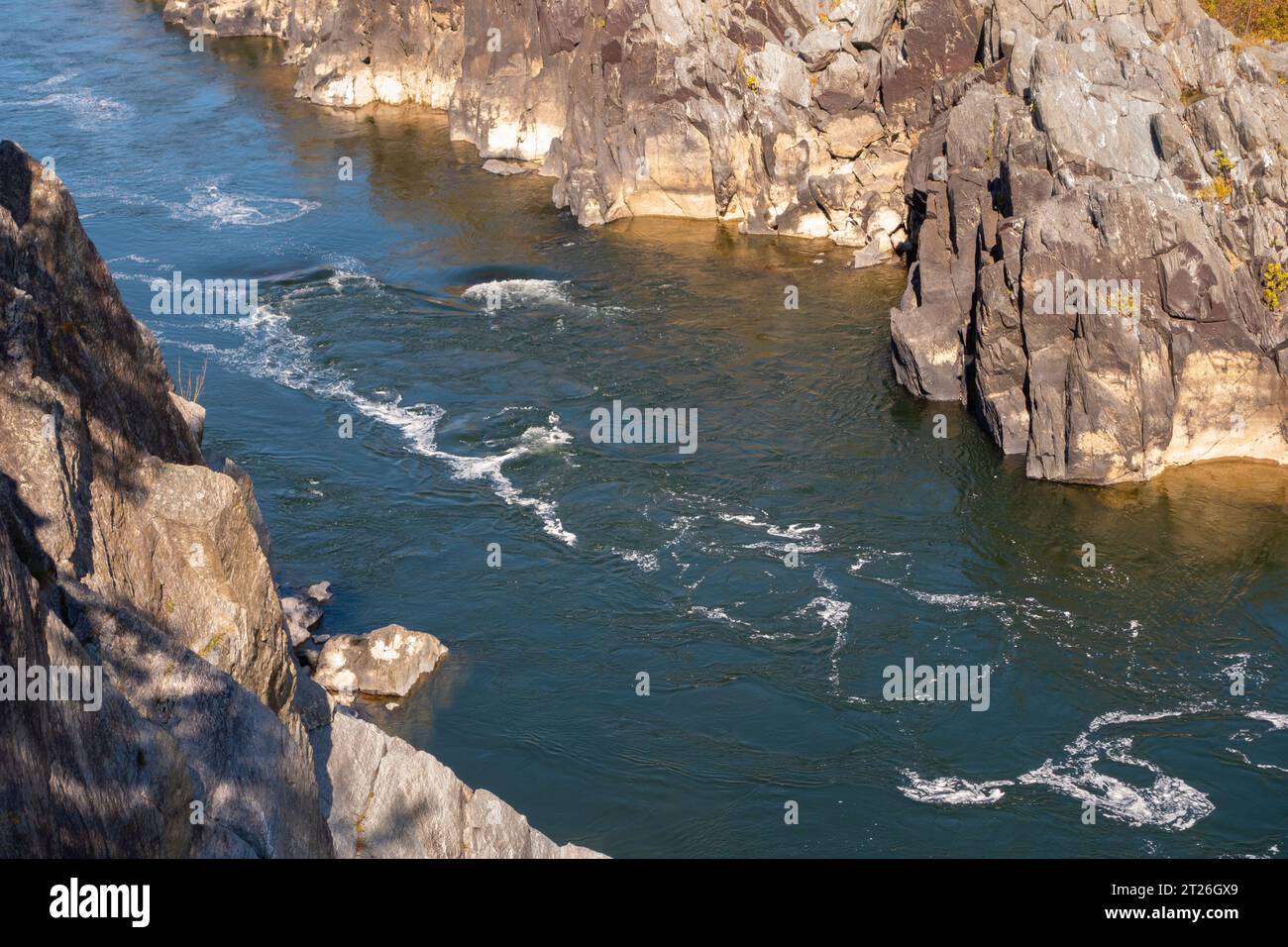 GREAT FALLS PARK, VIRGINIA, USA - Mather Gorge, Potomac River at Great ...