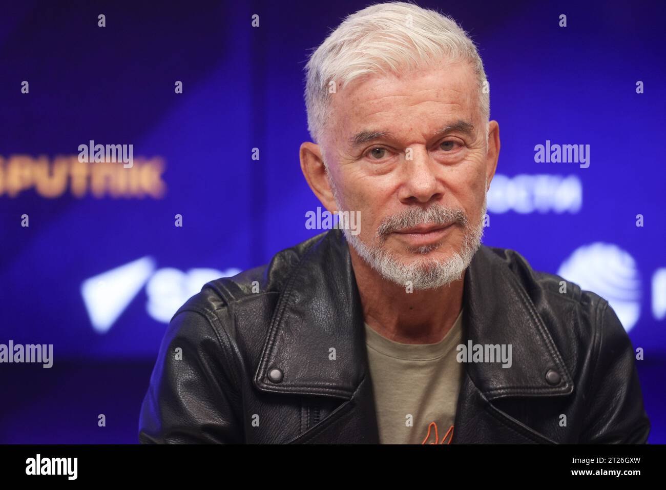17.10.2023. Russia. Moscow. Singer Oleg Gazmanov during a creative ...