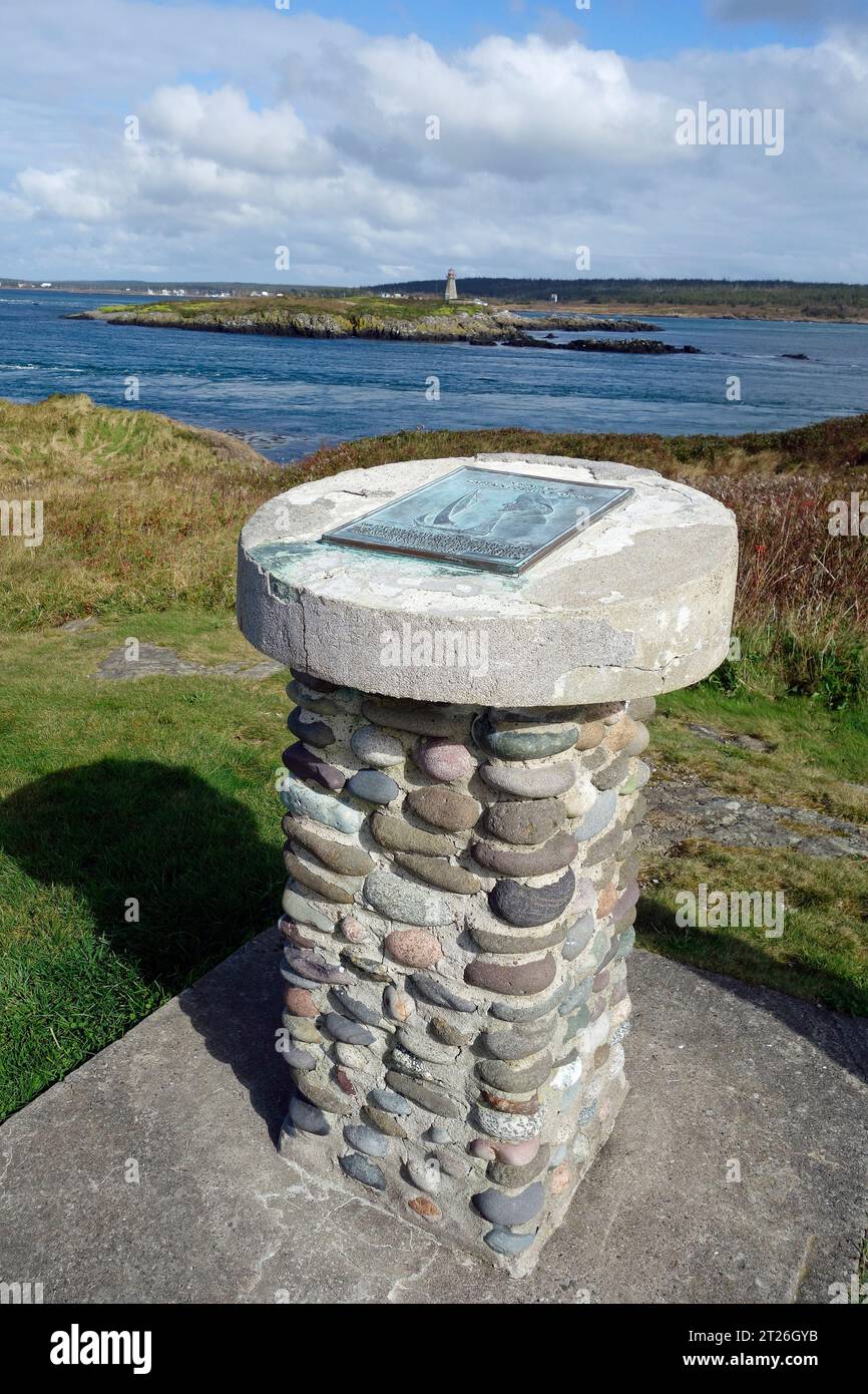 Plaque commemorating joshua slocum hi-res stock photography and images ...