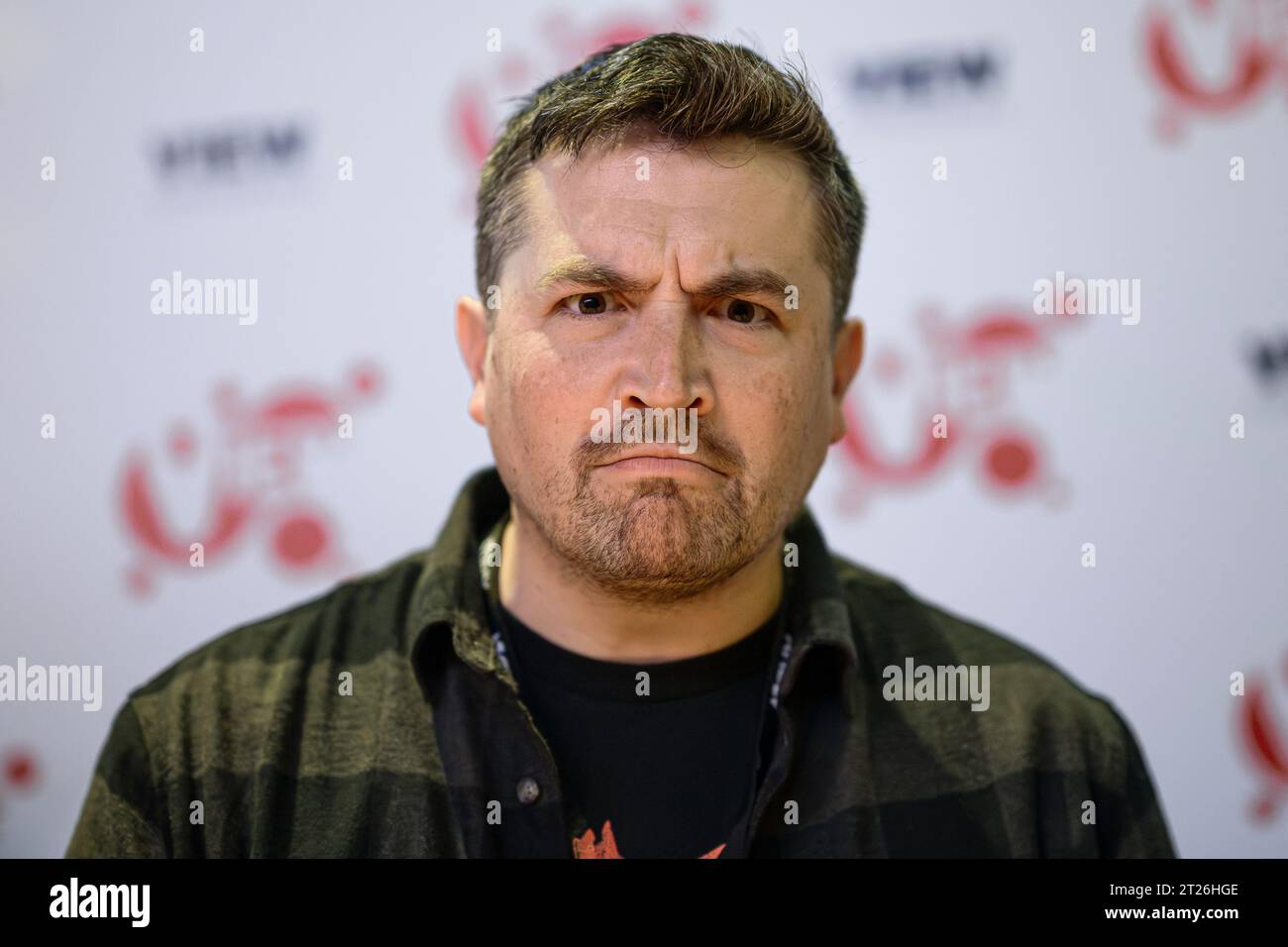 Turin, Italy. 17 October 2023. Nick Bruno, director of Nimona, poses ...