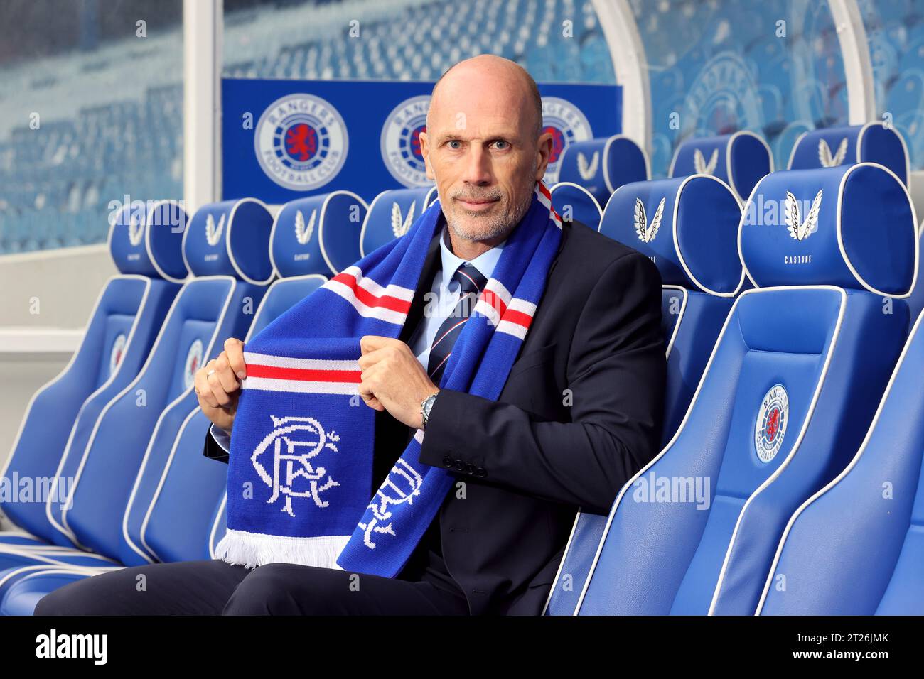 New Rangers manager Philippe Clement during a press conference at Ibrox ...