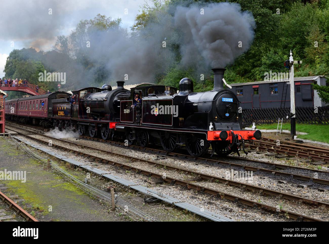 Caledonian Railway class 439 tank engine No 55189 and NER class N3 No ...