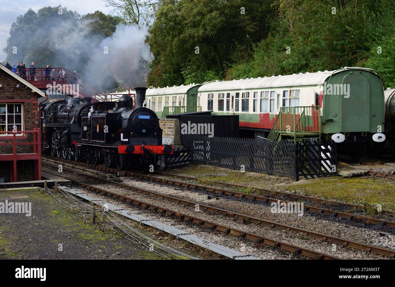 Caledonian Railway class 439 tank engine No 55189 and BR Standard class ...