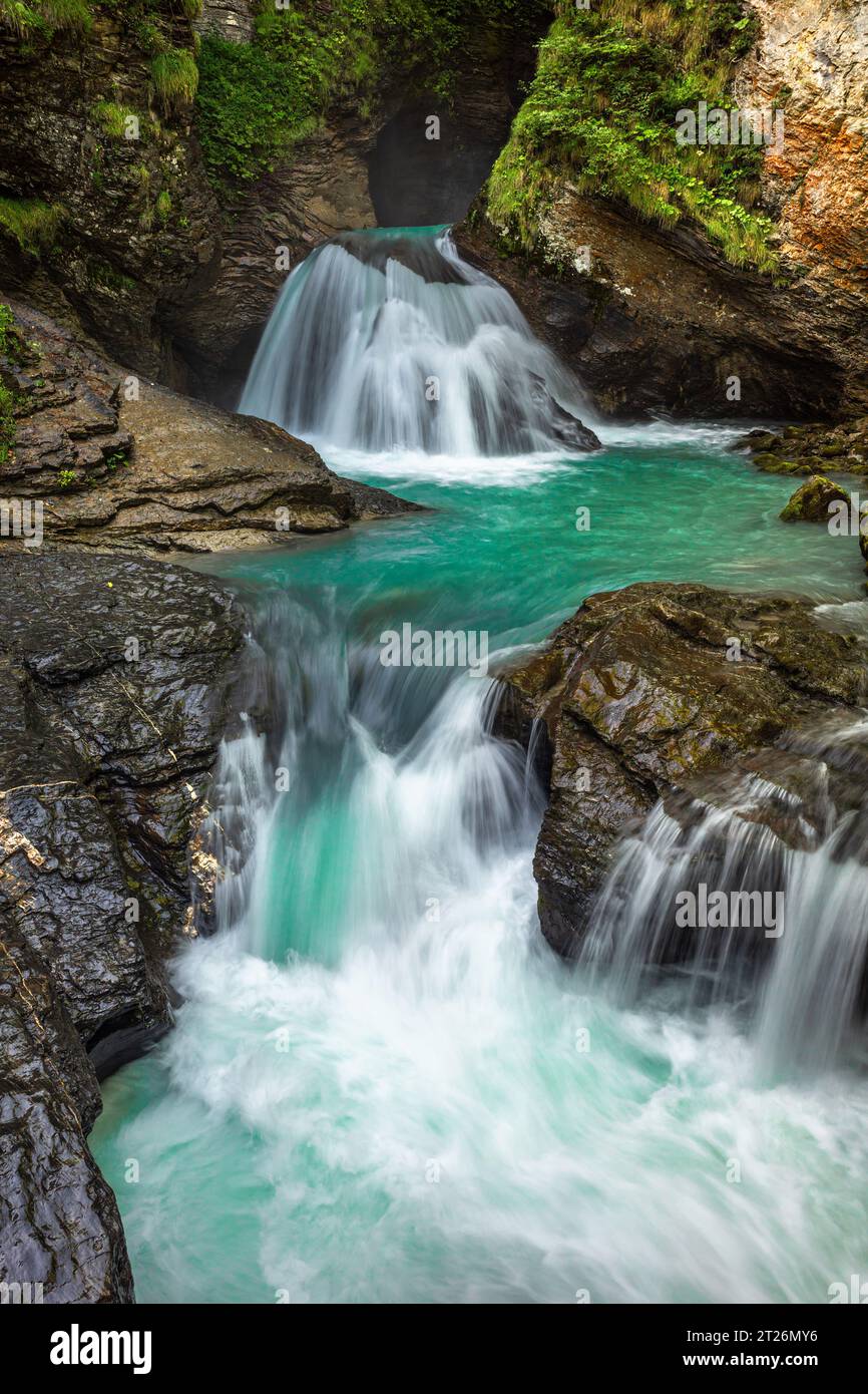 Reichenbach waterfall. The Reichenbach Falls are a waterfall cascade of ...