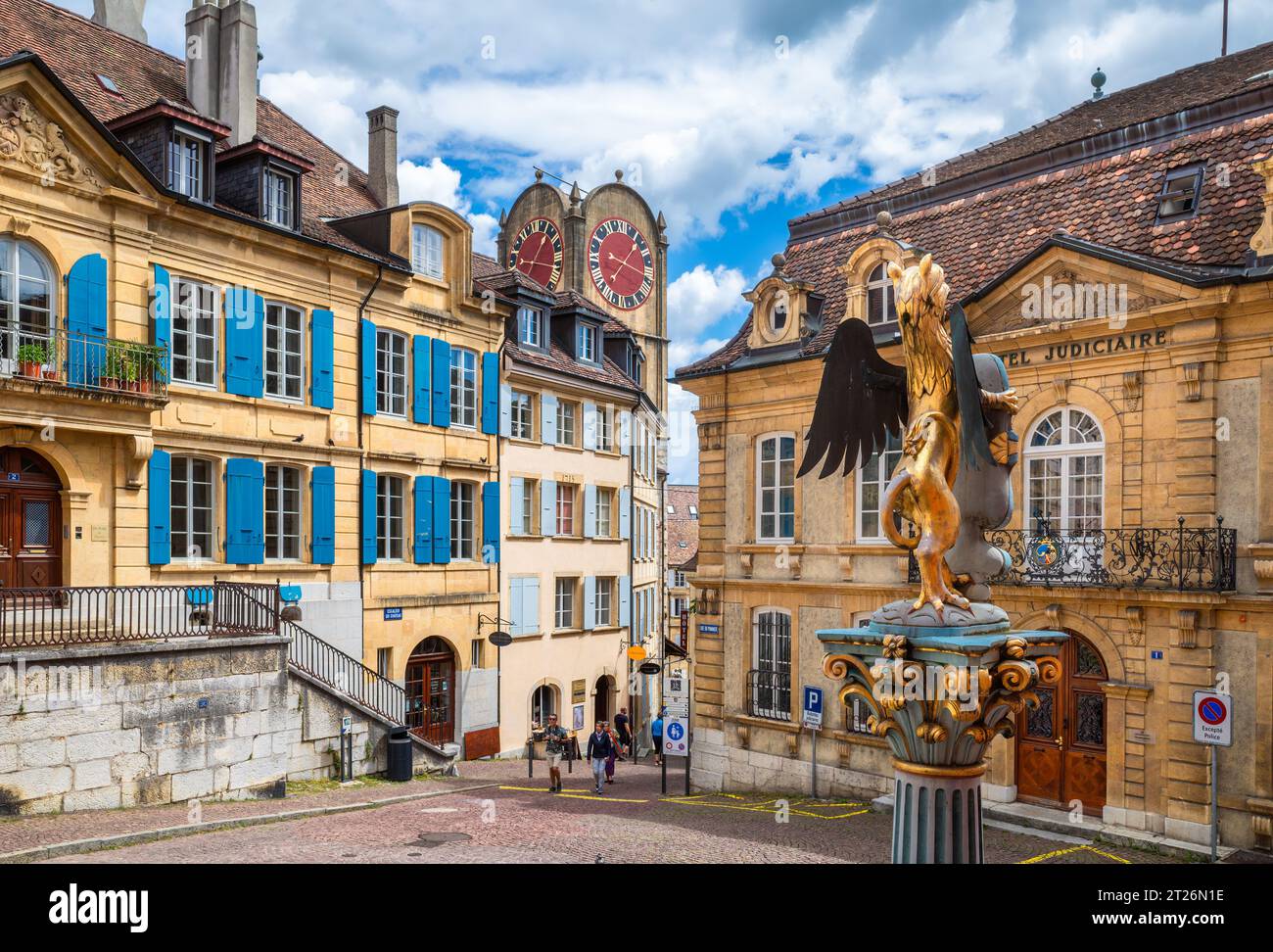 Neuchatel, Switzerland - August 7, 2023: Neuchatel, the French-speaking ...