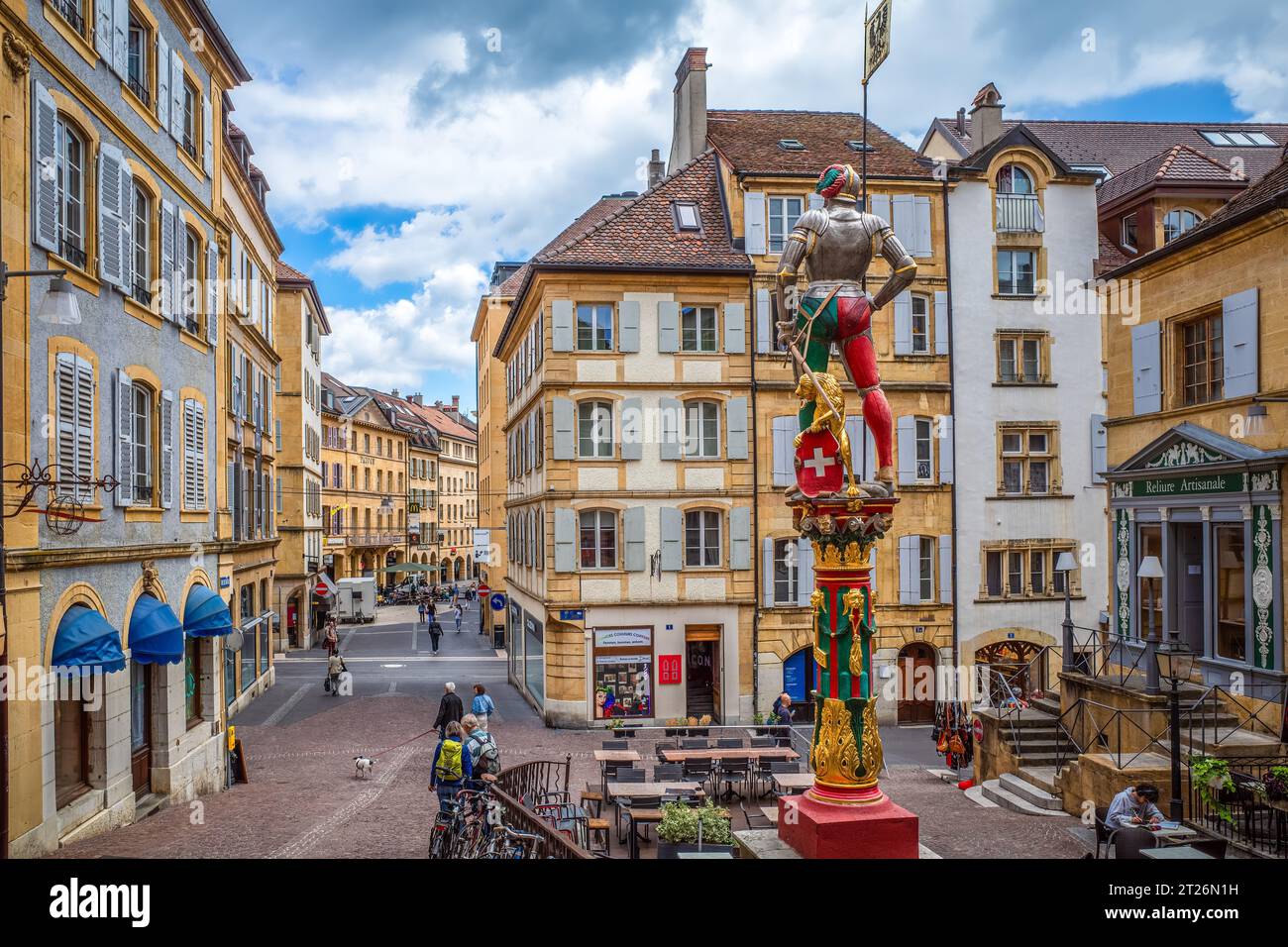 Neuchatel, Switzerland - August 7, 2023: Neuchatel, the French-speaking ...