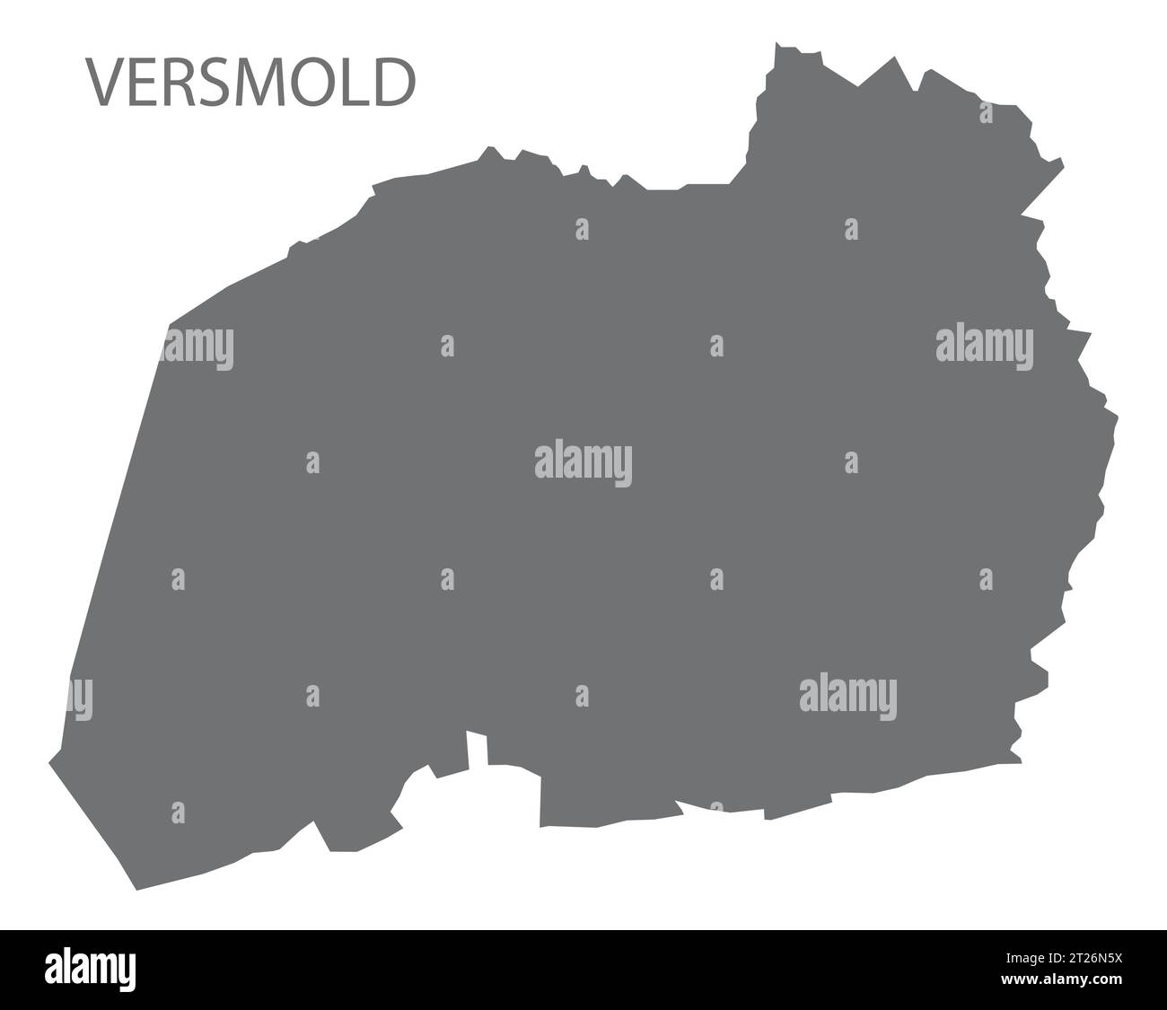 Versmold German city map grey illustration silhouette shape Stock ...