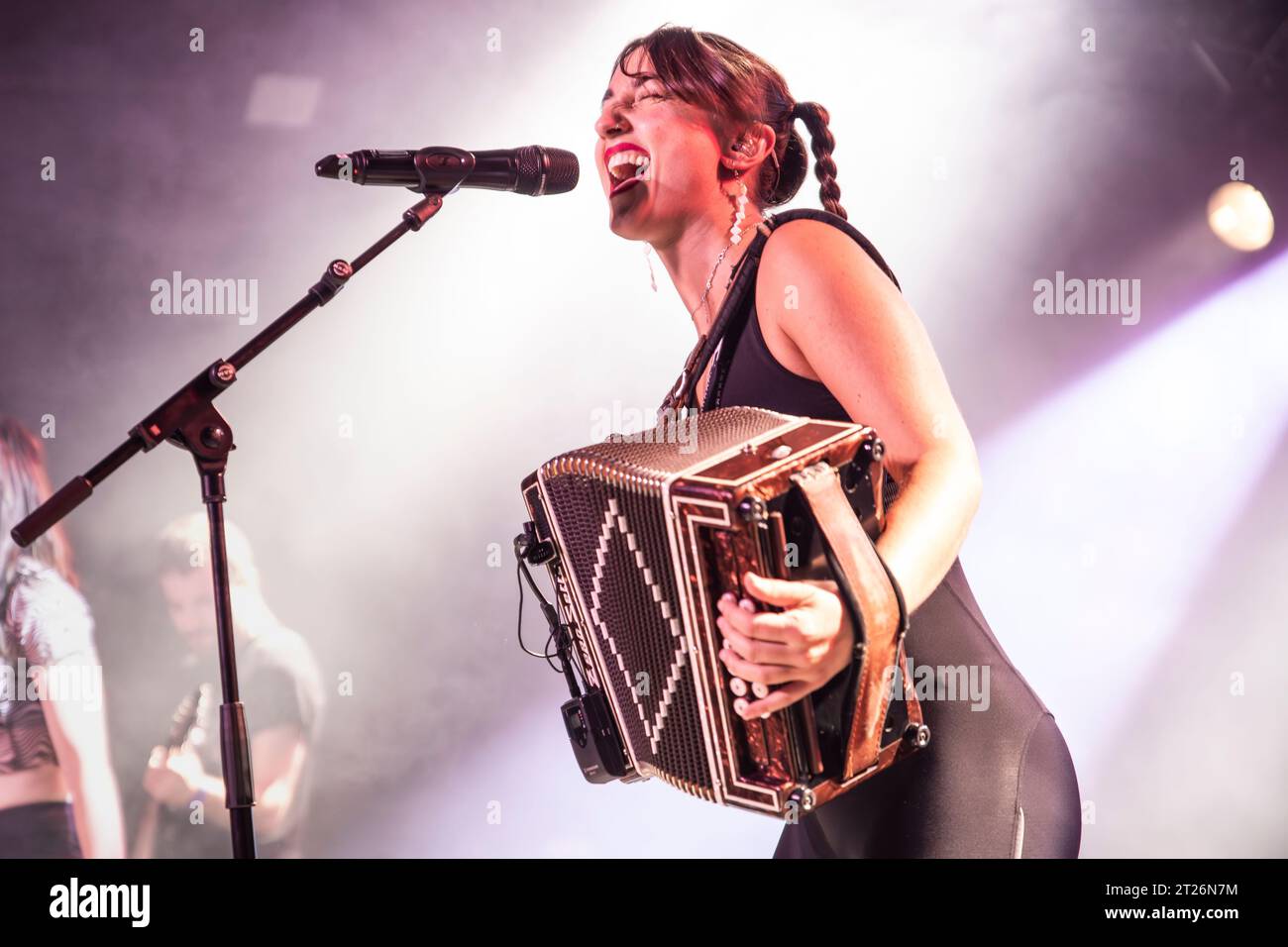 Barcelona, Spain. 2023.10.11. Huntza band perform on stage during 'Azkena balitz bezala' Tour at ...