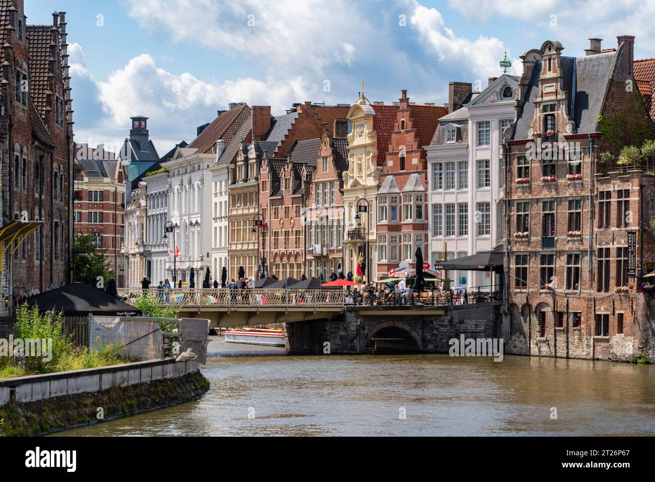 The view of river Leie in Ghent, Belgium Stock Photo - Alamy