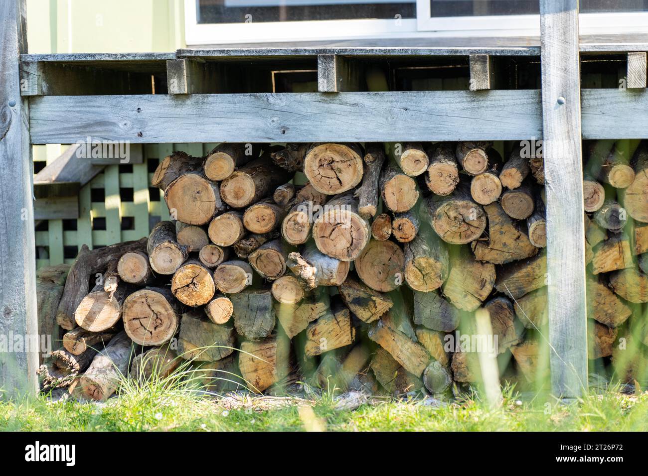 Log pile garden pine hi-res stock photography and images - Alamy
