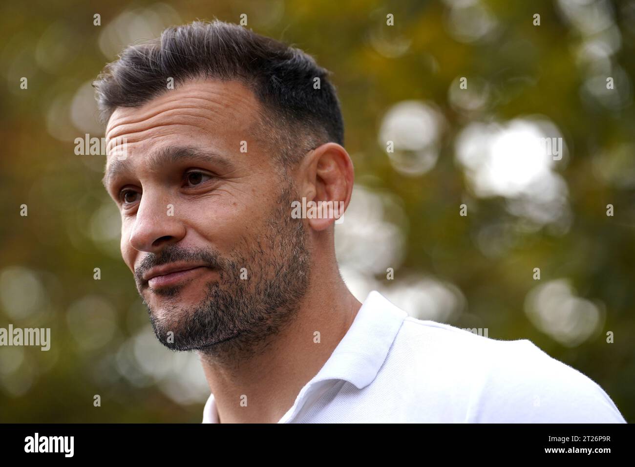 England's Danny Care during a press conference at the INSEP in Paris ...