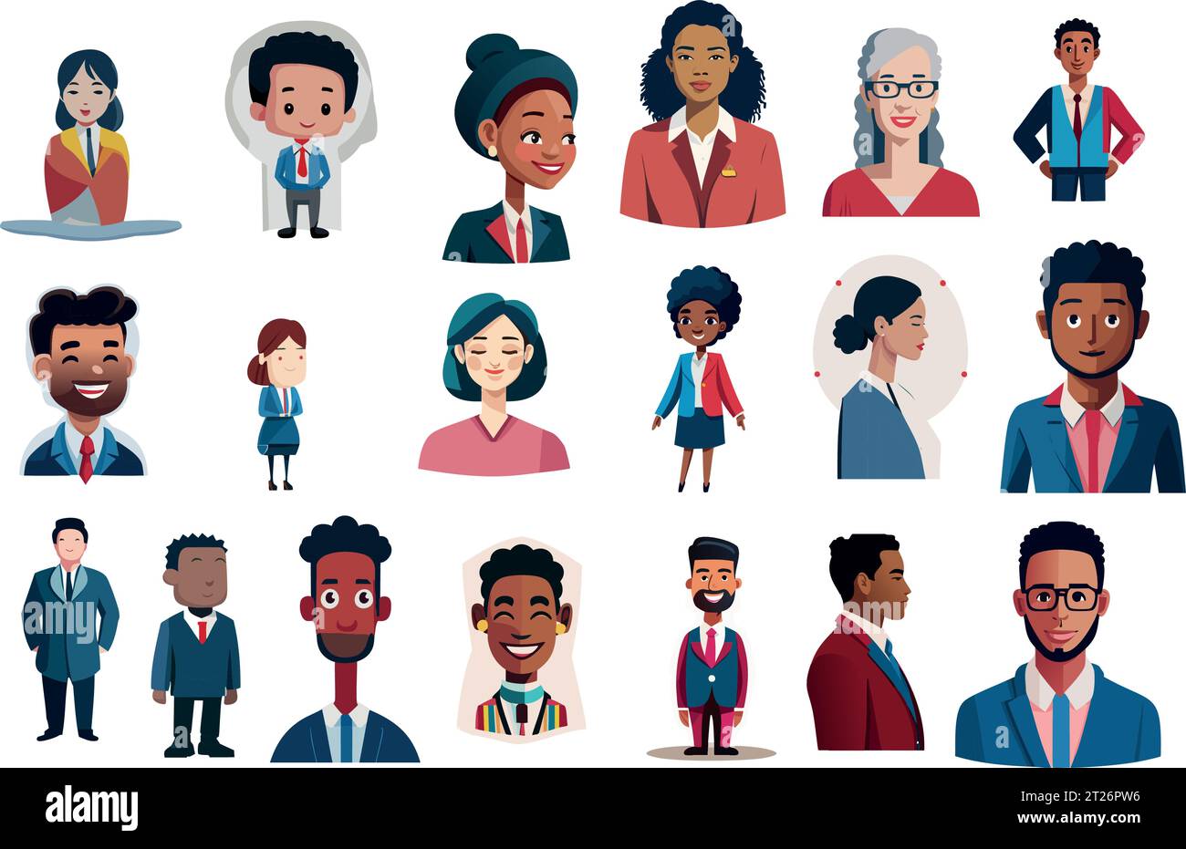 Various human character illustration designs Stock Vector Image & Art ...