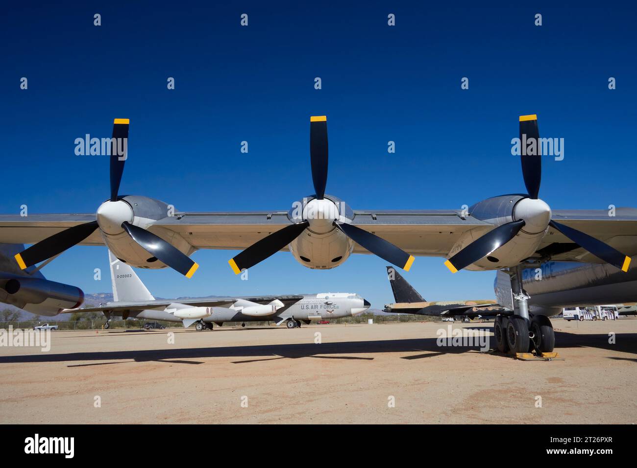 Looking Forward At The Convair B-36 Peacemaker's Left Three Pratt ...