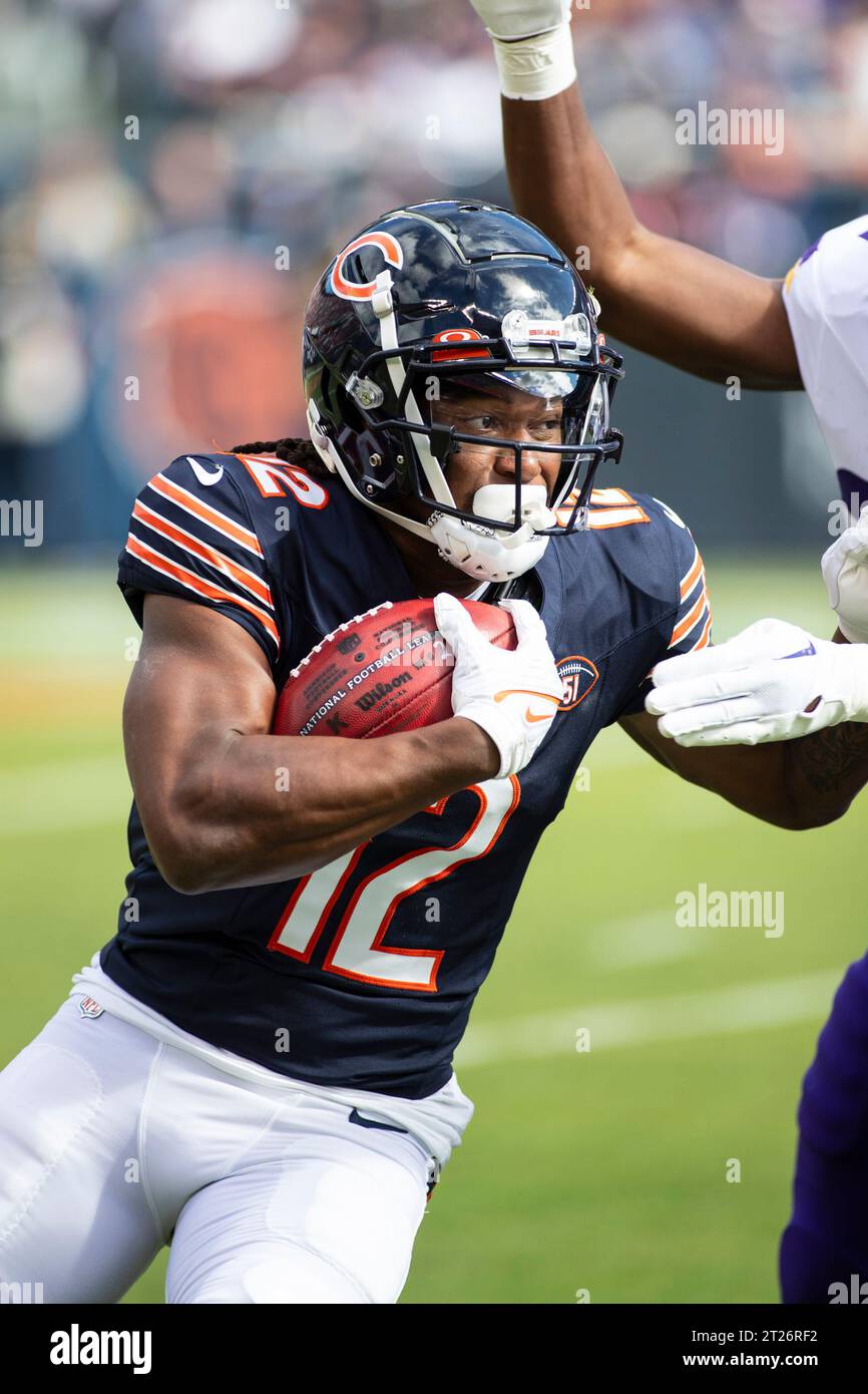 October 15, 2023: Chicago Bears #12 Velus Jones Jr. runs with the ball ...