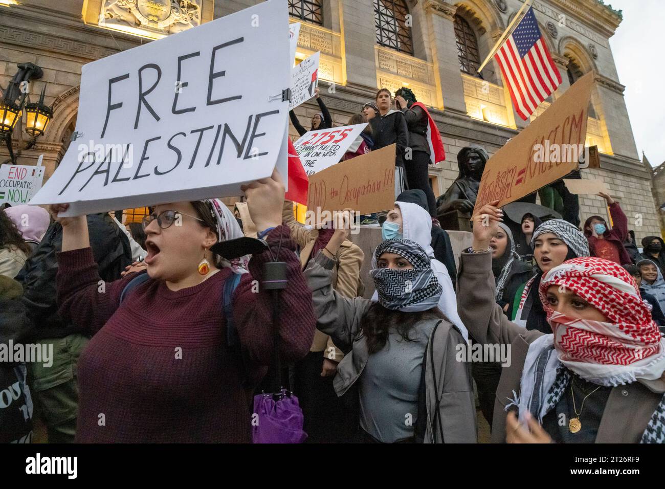 Boston, Massachusetts USA October 16, 2023 Rally in support of ...